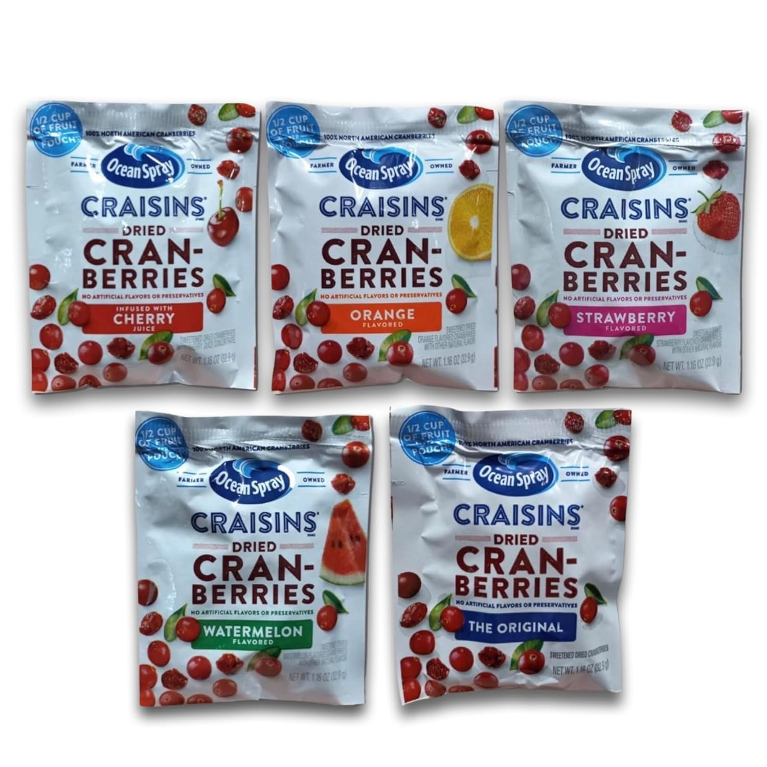 Dried Cranberries Variety Pack | 30 Single Serve 1.16oz Packets | 6 ...