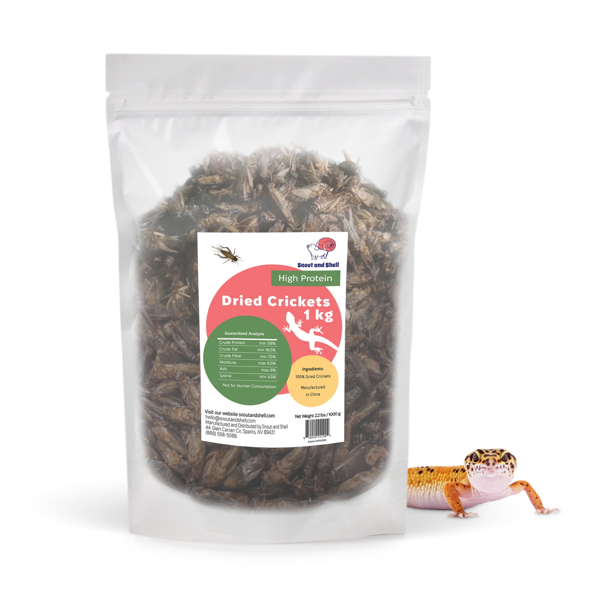 Dried Crickets (2.2 lbs) for Reptiles, Birds, and Small Pets - Natural ...