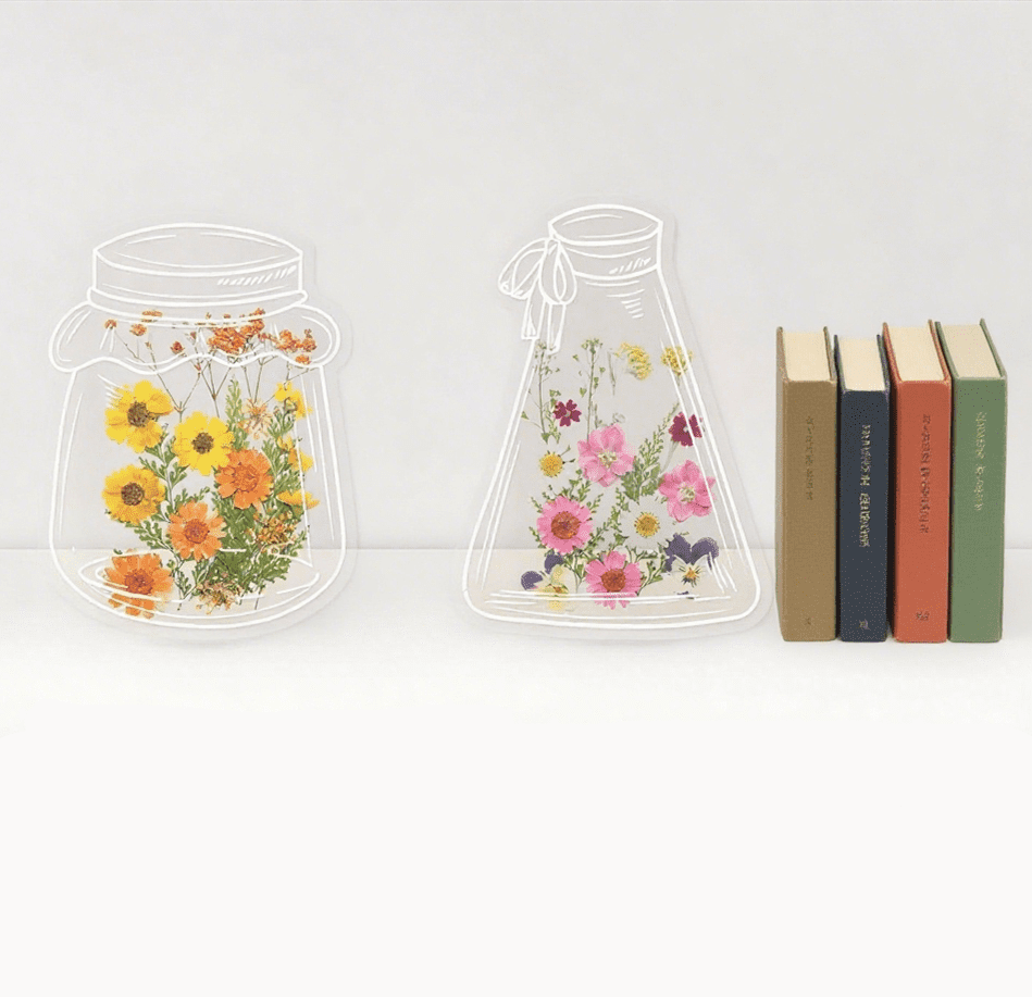 Dried Flower Bookmark Making Kit, 20pcs Easy DIY Transparent Bookmarks ...