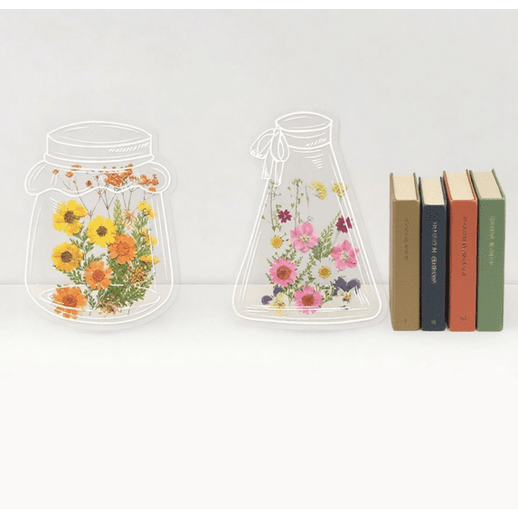 Dried Flower Bookmark Making Kit, 20pcs Easy DIY Transparent Bookmarks ...