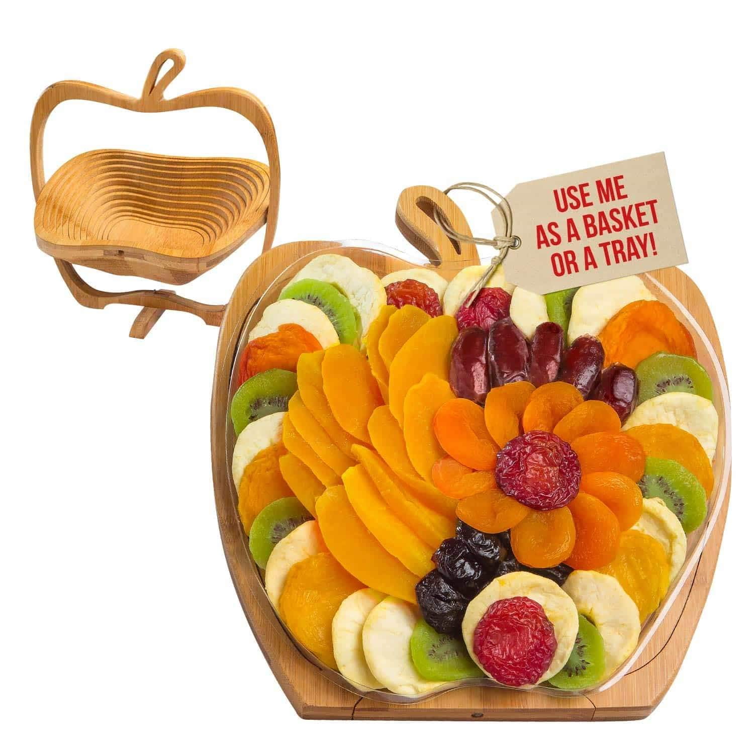 Dried Fruit Gift Basket– Healthy Gourmet Snack Box - Holiday Food Tray ...