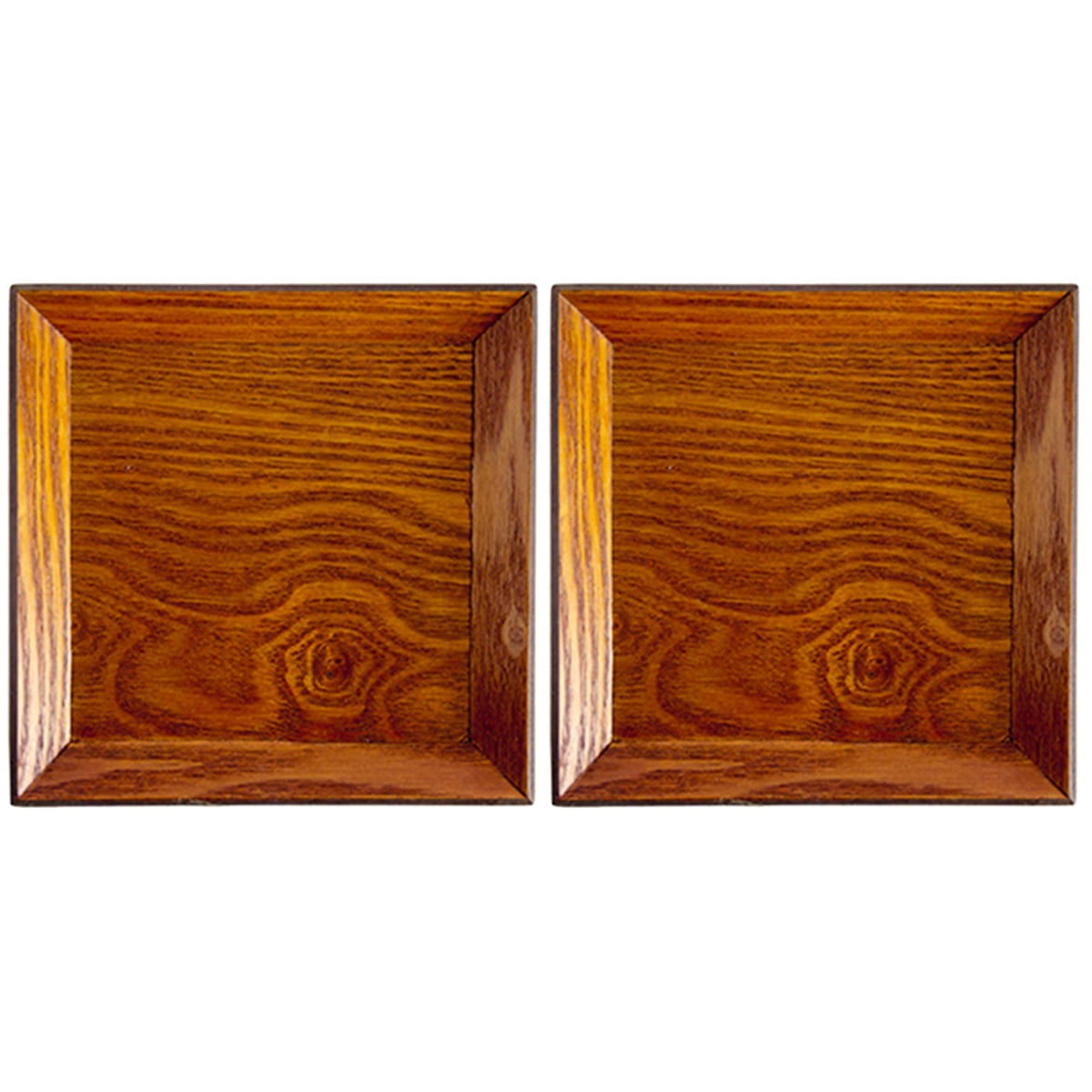 REOFLYUP Waterproof Sushi Tray Light Brown Snack Serving 2Pcs 4.1x4.1x0 ...