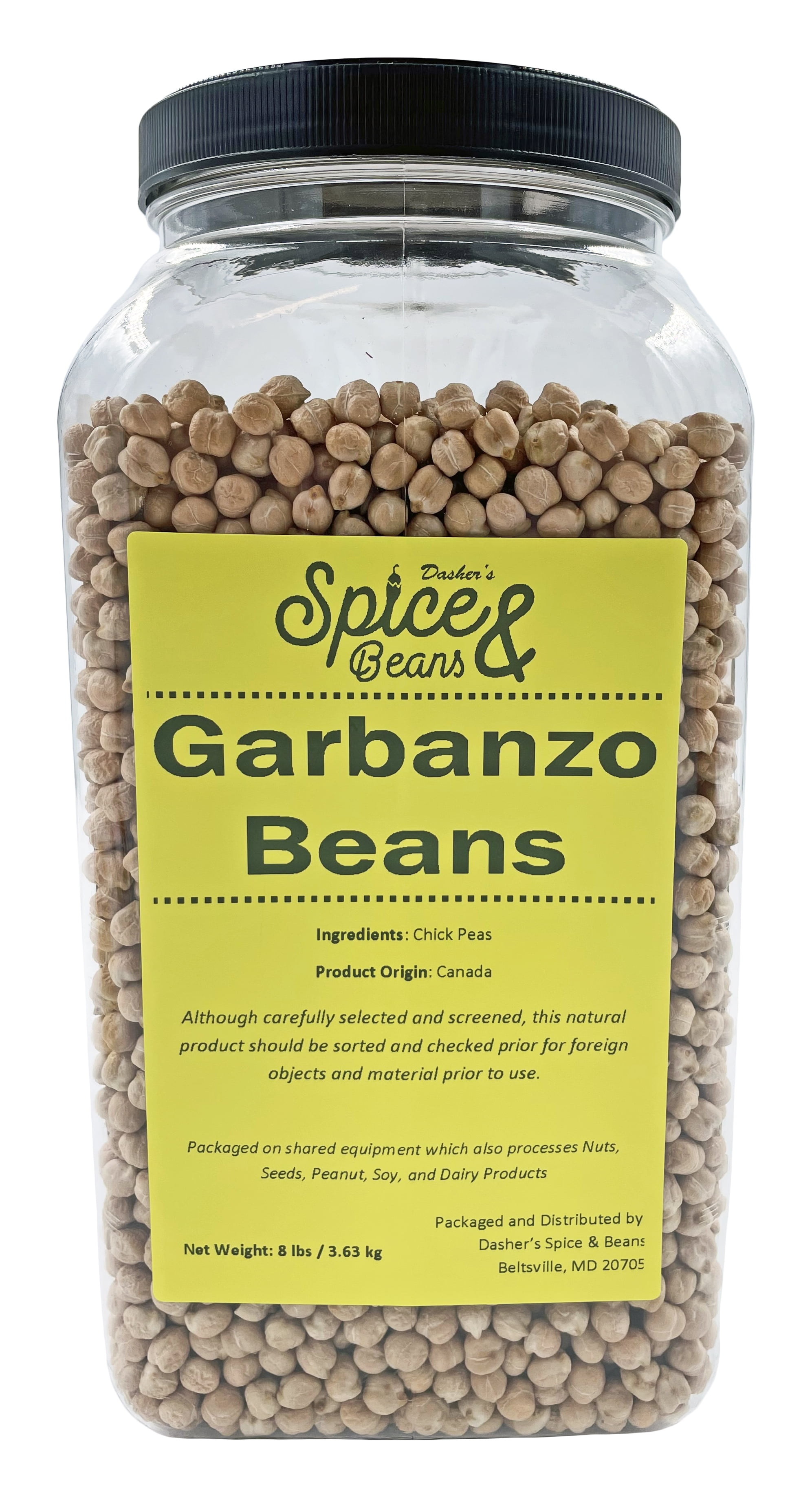 Dried Garbanzo Beans by Dasher's Spice & Beans | Chic Peas | 128 oz ...