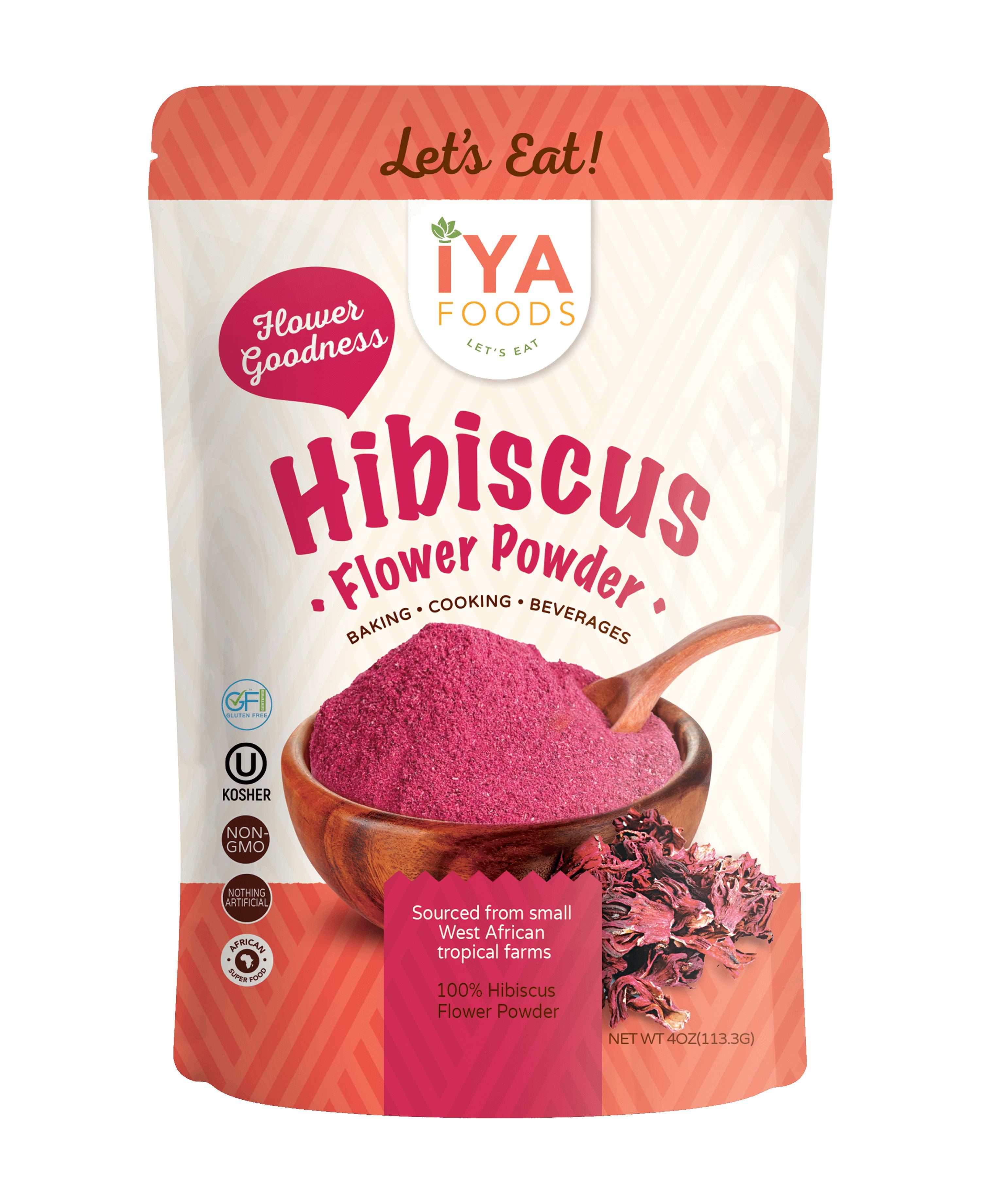 100% Pure Raw Sun-Dried Hibiscus Flower Powder, 4 Oz - Vegan, Gluten ...