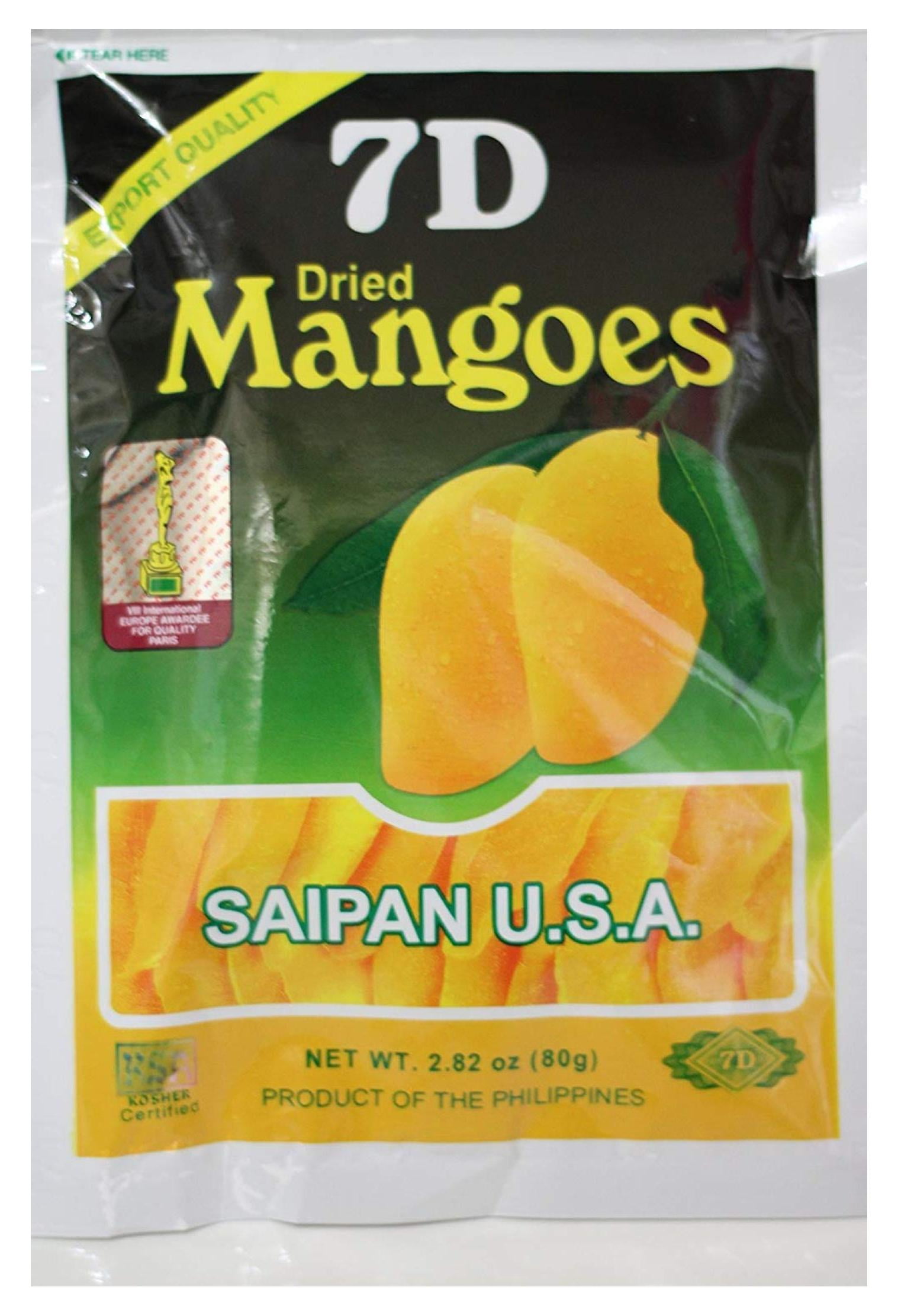 Dried Mangoes 7D - 6 Pack - Premium Sweet & Chewy Mango Slices ...