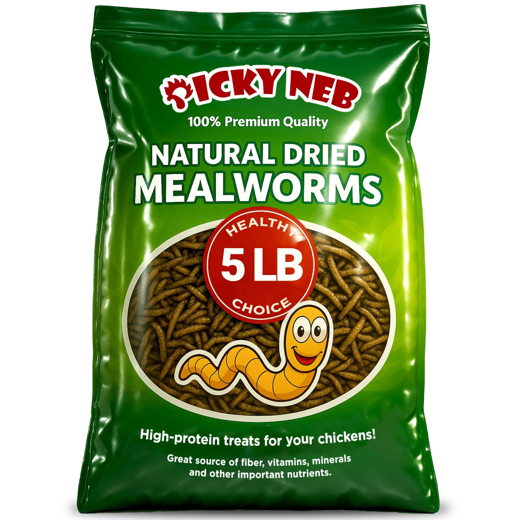 Dried Mealworms 100% Non-GMO 5 Lb - Mealworms for Birds, Chickens ...