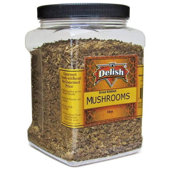 Its Delish 15 Oz Dried Mushroom Kibble, Dark Chilean Chopped Boletus ...