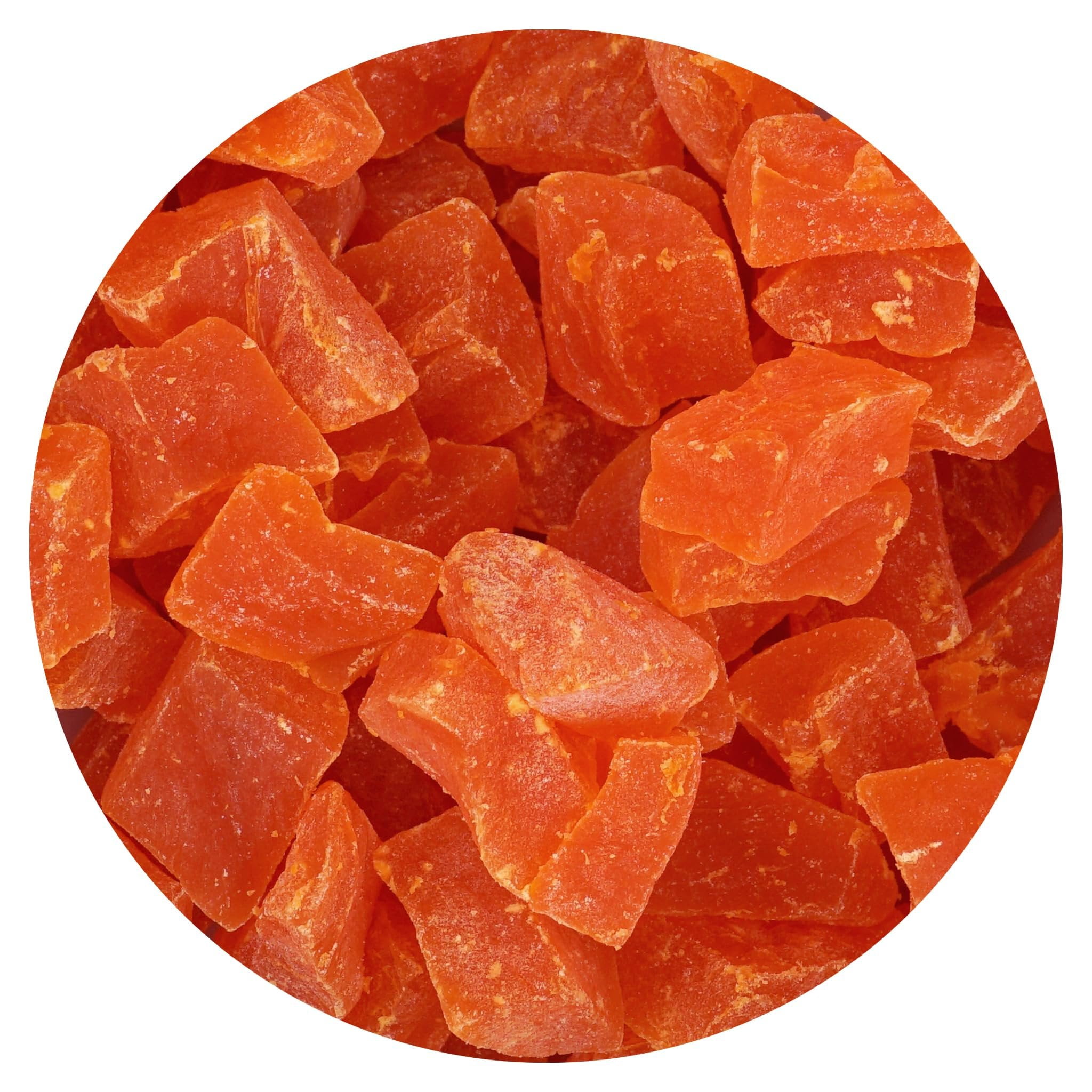 Dried Papaya Chunks, 1 Pound Bag, The Hampton Popcorn & Candy Company ...
