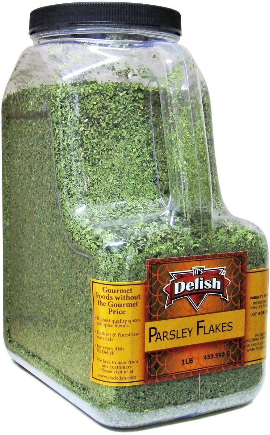 Dried Parsley Flakes by Its Delish - 1 LB Gallon Size Jug - Long Term ...