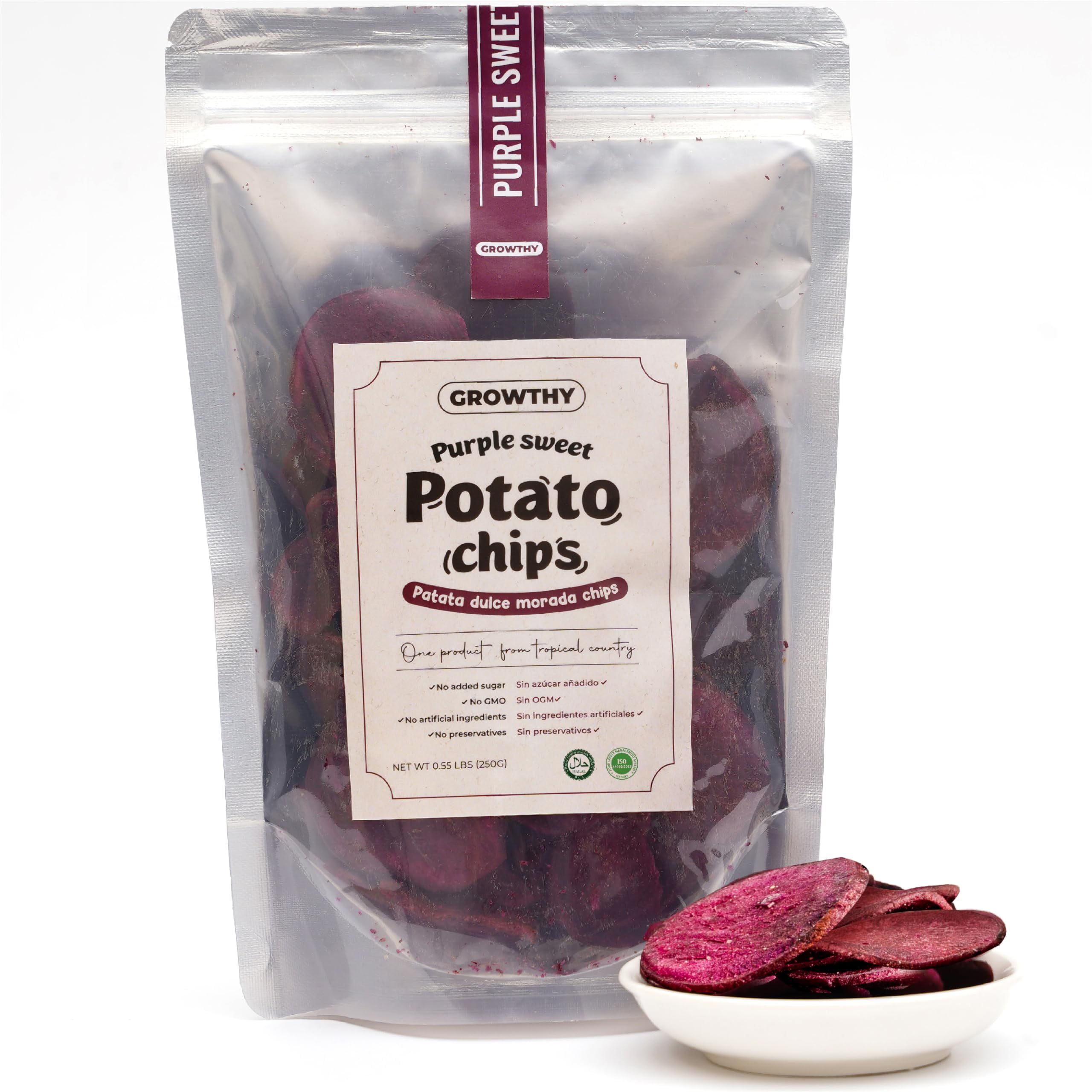 Dried Purple Sweet Potato Chips 250Grams, No Sugar Added, No ...