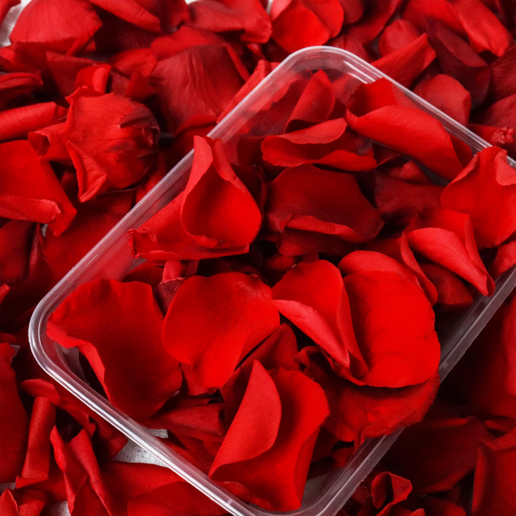 Dried Real Red Rose Petals, 2.1oz Freeze Preserved Flower Petals for ...