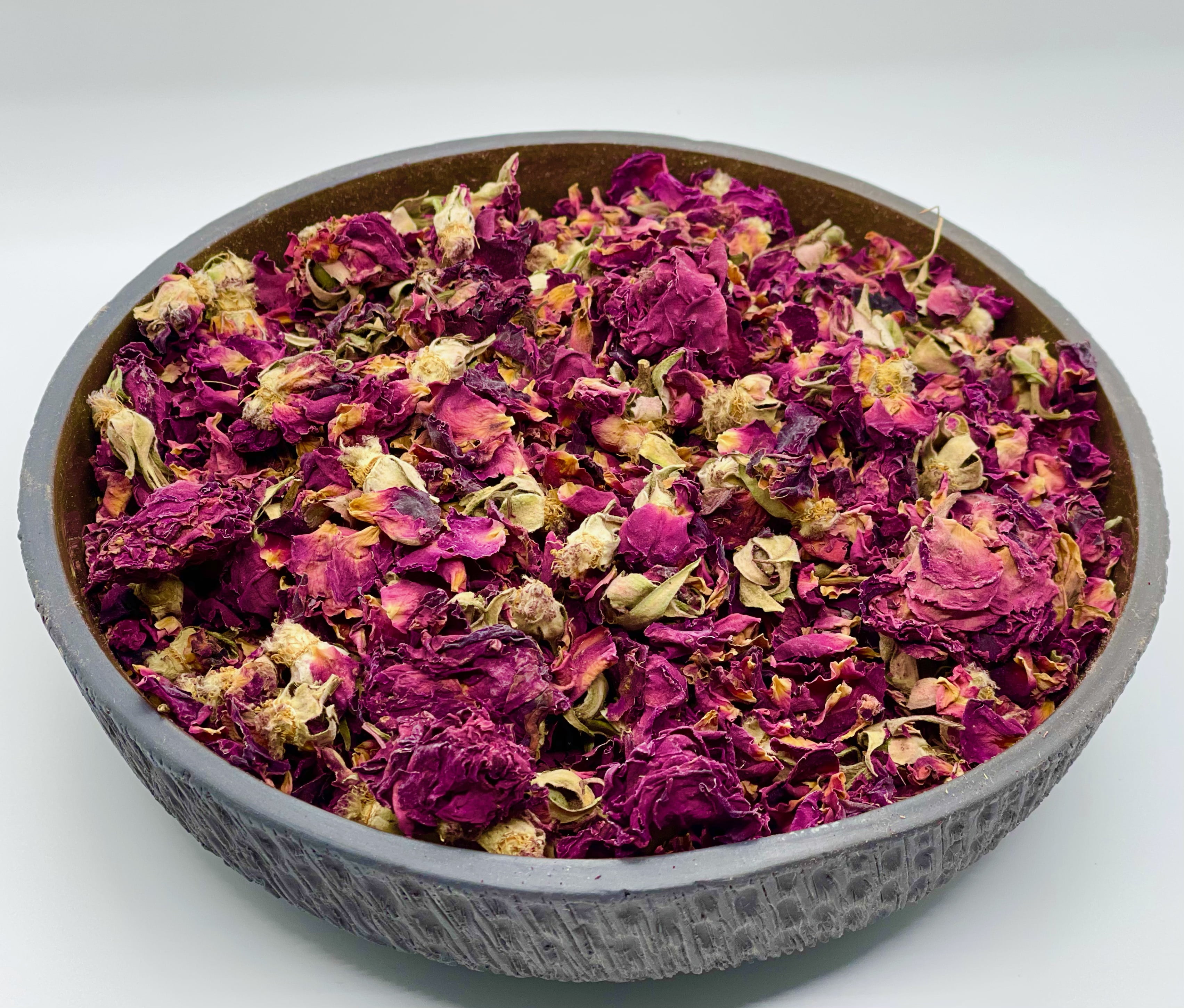 Dried Rosebuds & Petals 16oz, Natural Rose dried Flowers, Dry Rose ...