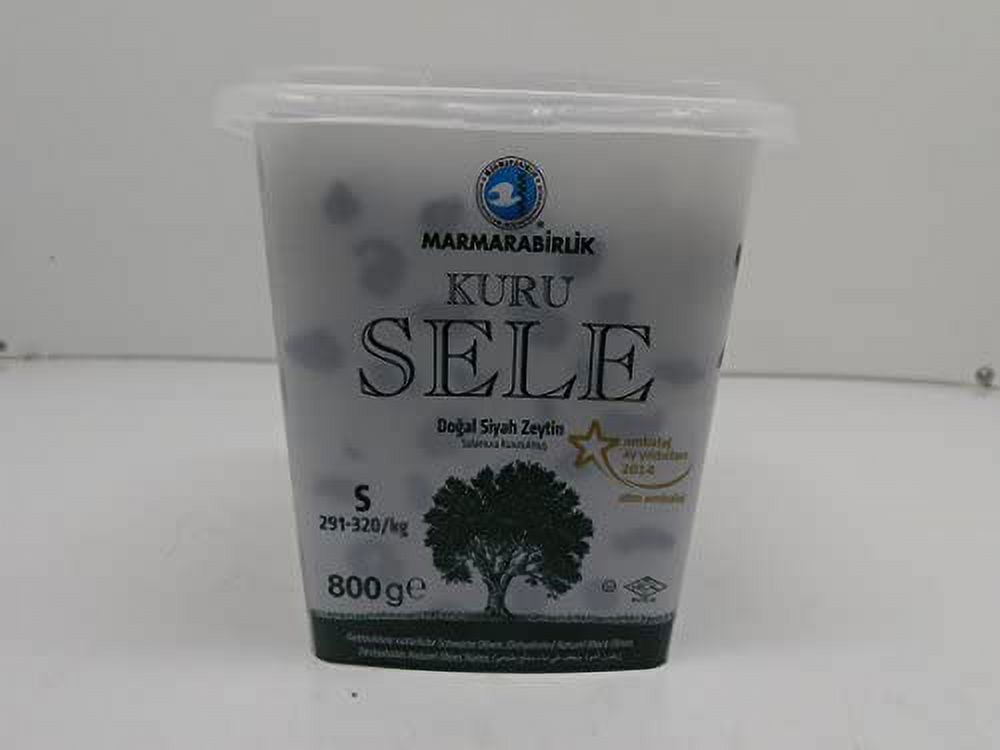 Dried Sele Large Black Olives -1.76oz (Marmarabirlik İri Kuru Sele Siyah Zeytin) by Marmara ...