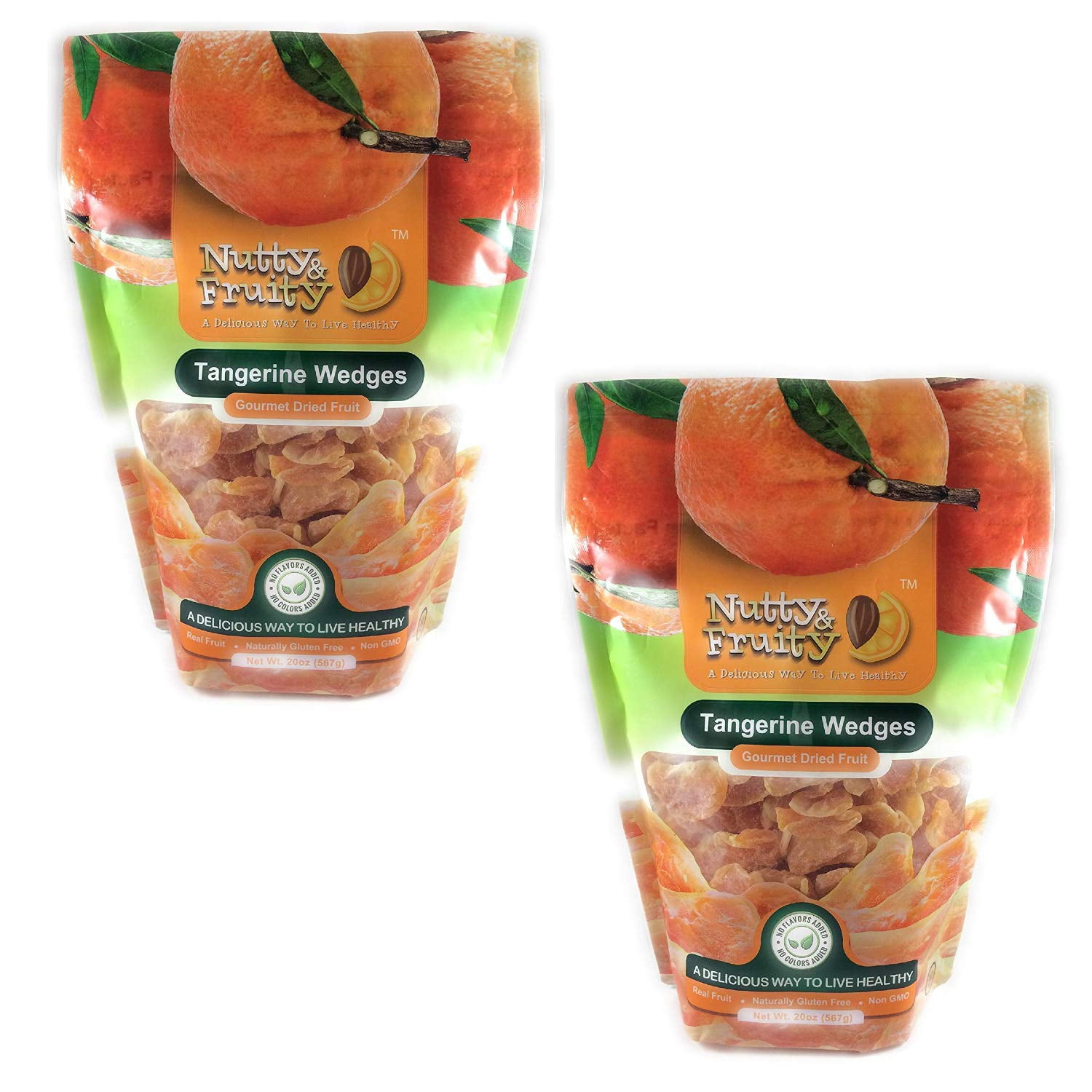 Dried Tangerine Wedges, Two 20 oz Bags, Kosher, Healthy Snack ...