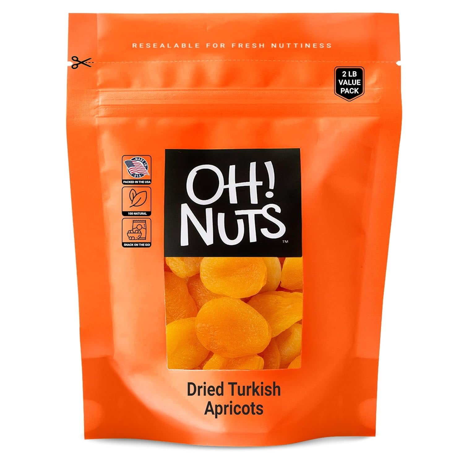 Dried Turkish Apricots - 2 Lb Bulk | Fresh Dehydrated Natural Apricots ...