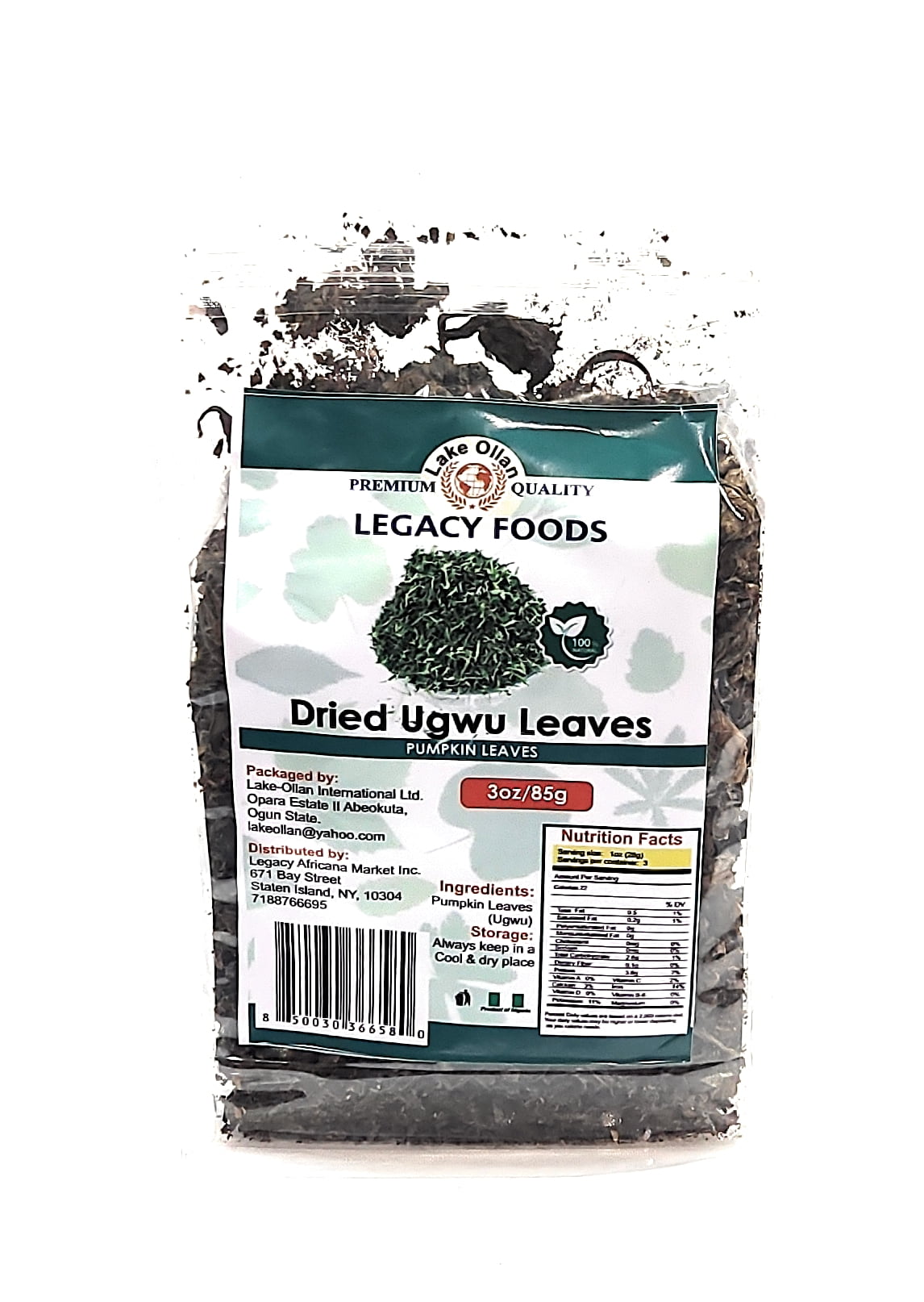 Dried Ugwu Leaves (Pumpkin) 3oz/85g. Product of Nigeria - Walmart.com