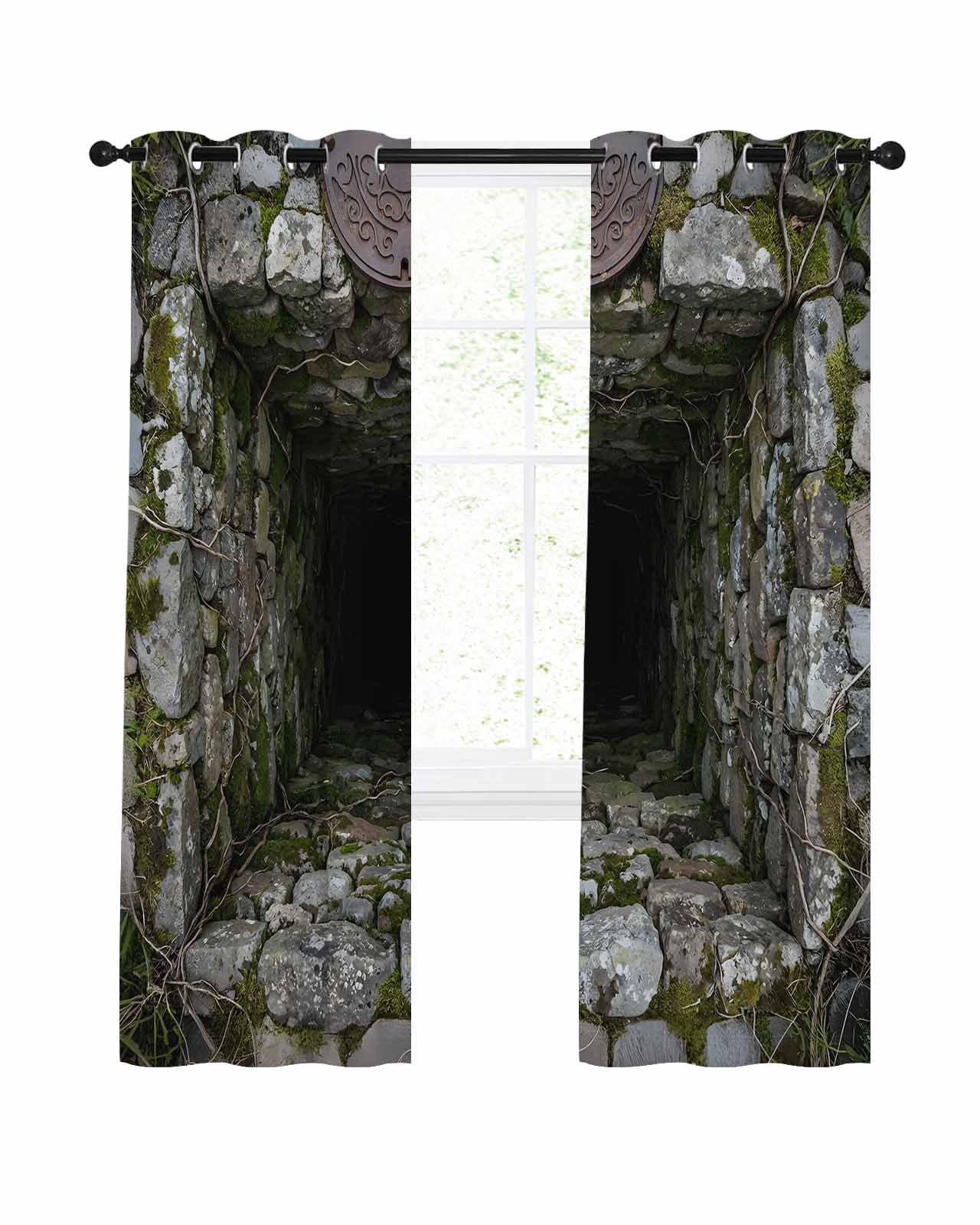 Dried Well Blackout Curtains 96 Inch Length 3D Abstract Mysterious ...