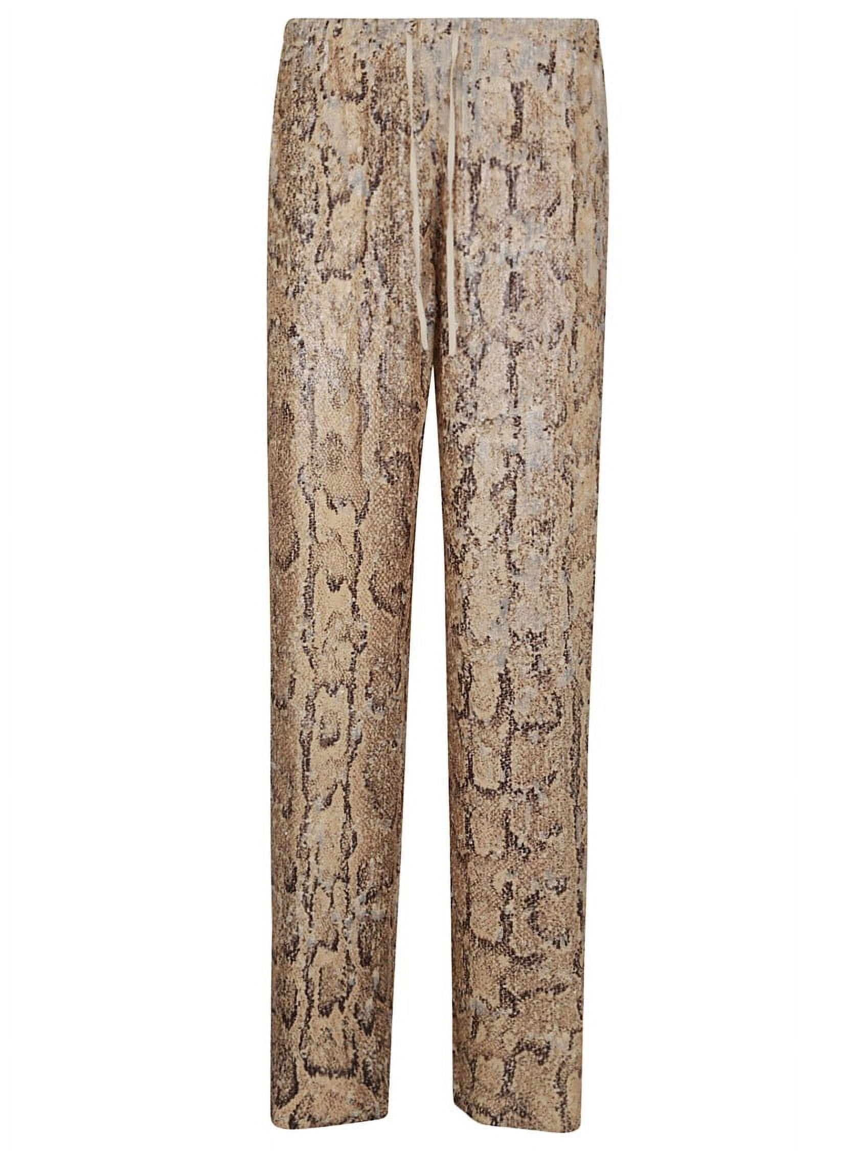 Dries Van Noten Snake Print Relaxed Fit Pants With Intricate Textures ...
