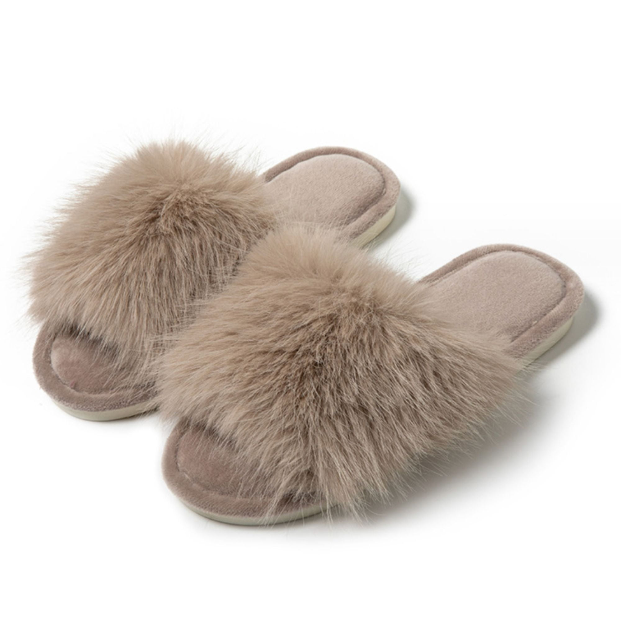 DrifWoo Luxury Fuzzy Slippers Womens Soft Open Toe Breathable Cozy ...