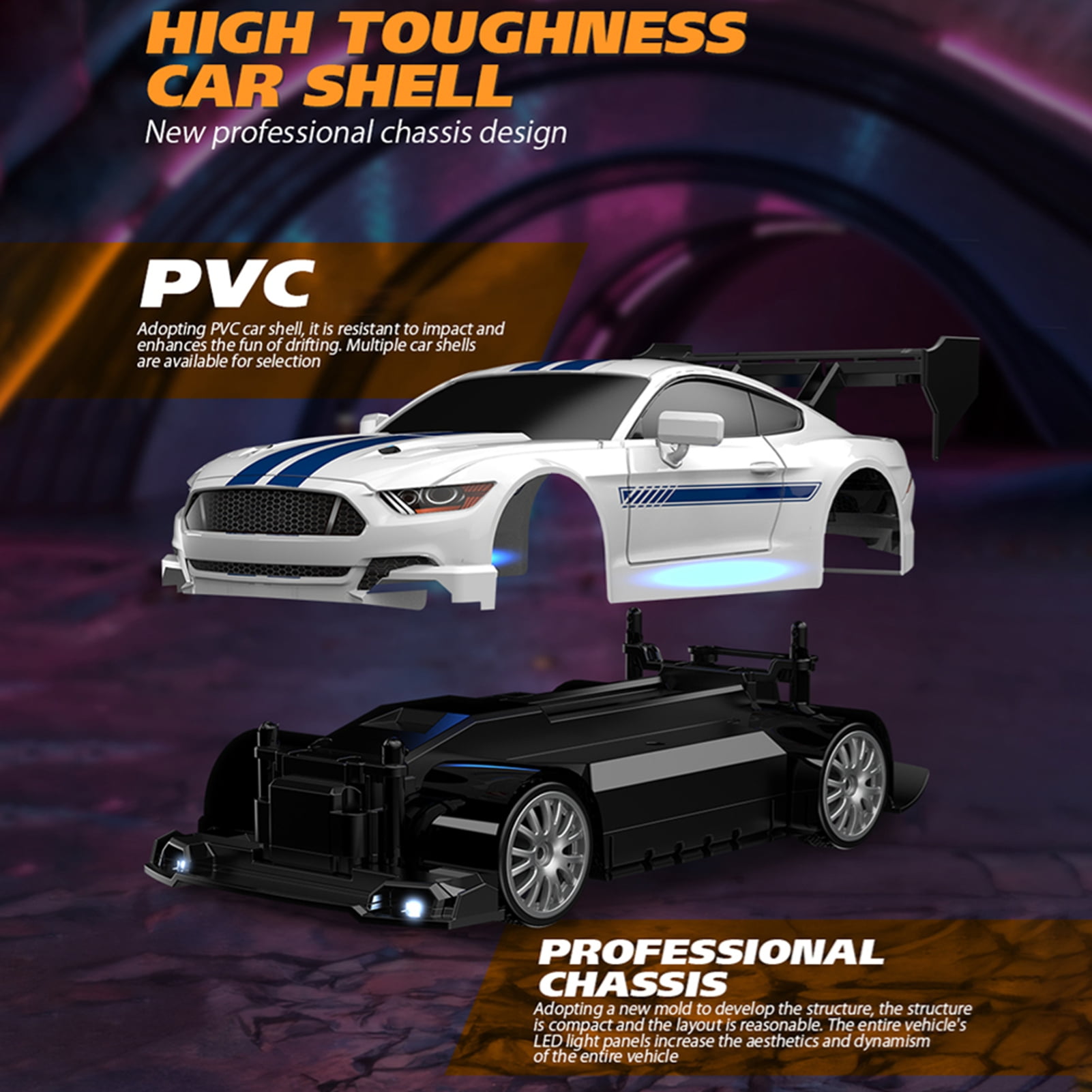 Drift 2.4GHz Remote Control Drift Car 1:24 30KM/H High Speed Drift ...
