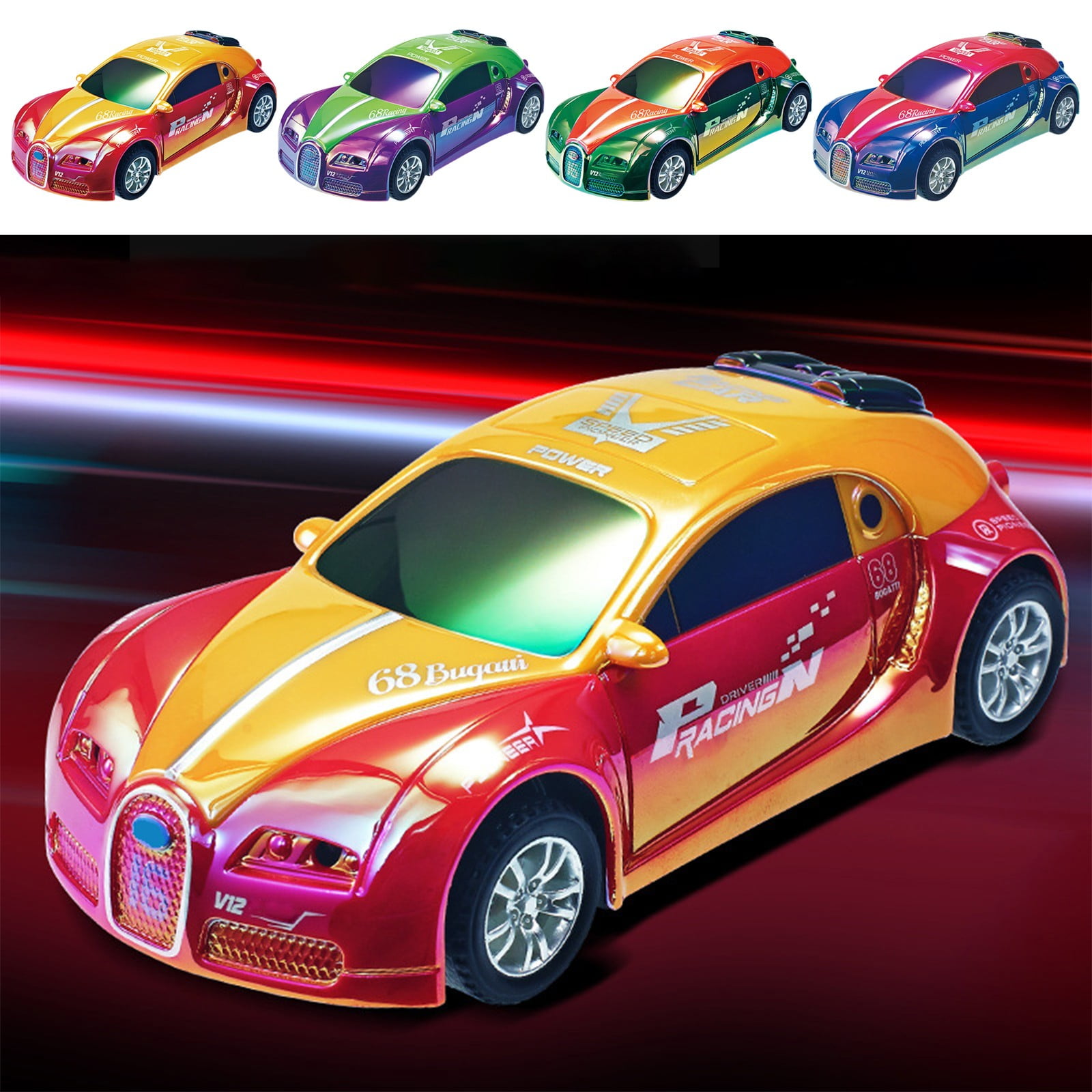 Drift Car Toy, Remote Control Car, Led Lights + Realistic Engine Sound ...
