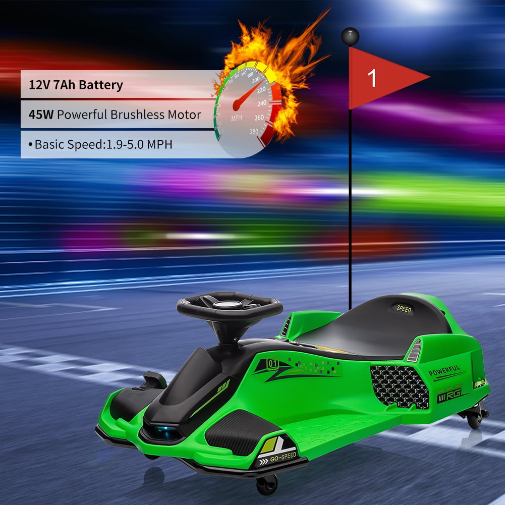 Drift Kart,24V Electric Go Kart for Kids 8+,7Ah Battery 180W Brushless ...