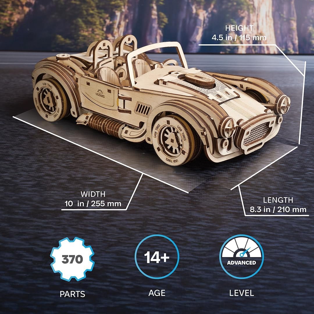 Drift Racing Car Puzzle - Wooden 3D Puzzles for Adults to Build with ...