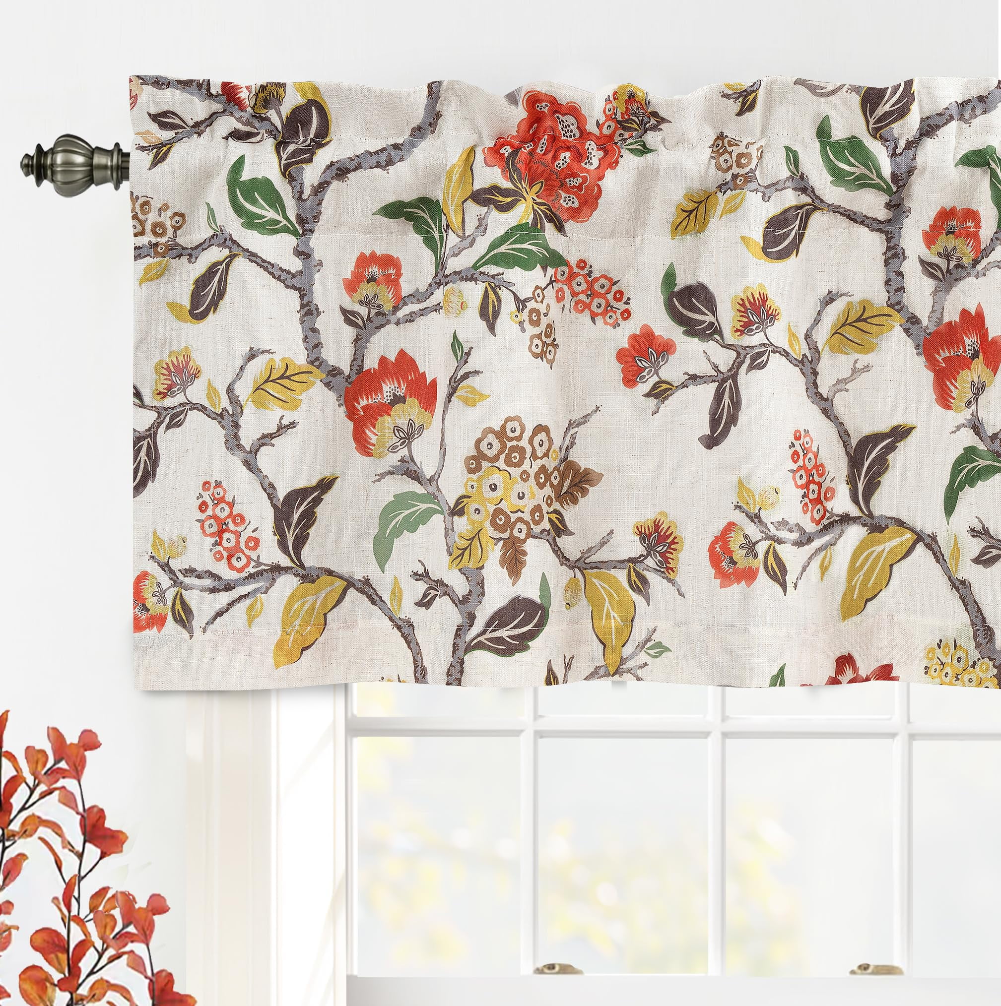 DriftAway Ada Botanical Print Lined Flower Leaf Thermal Insulated Linen ...