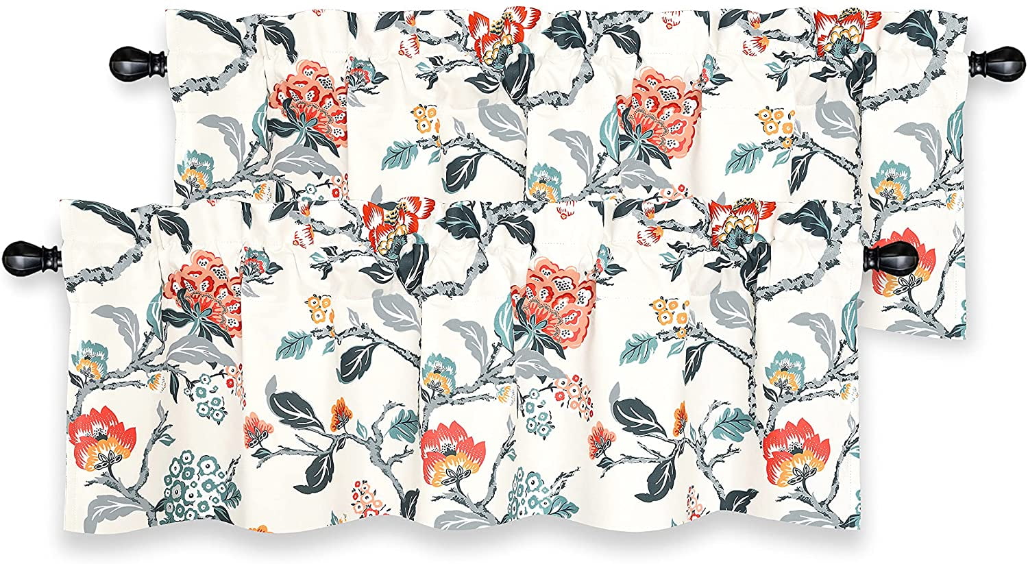 DriftAway Ada Lined Flower Leaf Thermal Insulated Rod Pocket Window ...