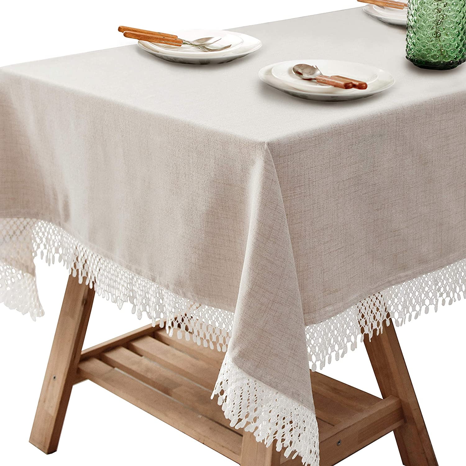 DriftAway Ava Rectangle Decorative Table Cloth for Indoor Outdoor ...