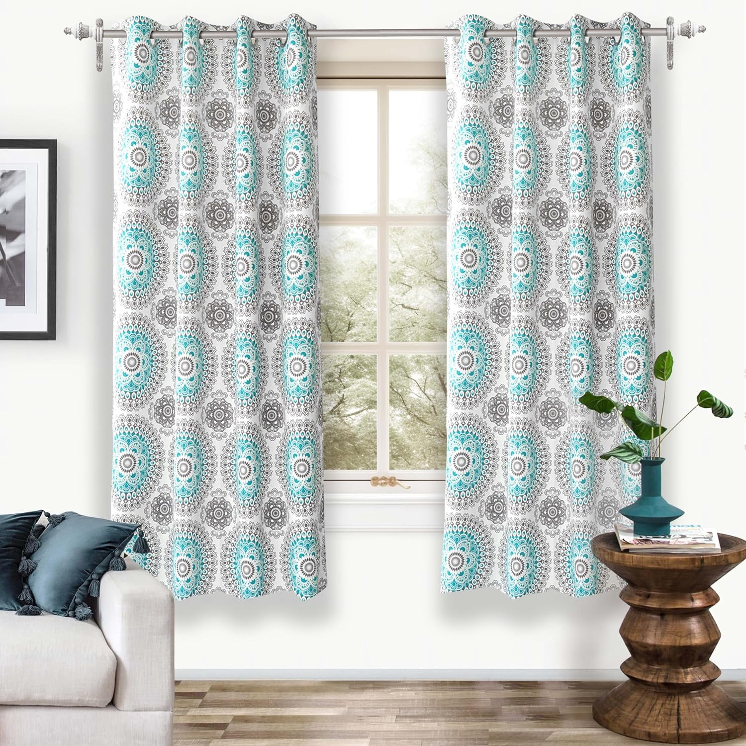 DriftAway Bella Medallion and Floral Pattern Room Darkening and Thermal ...