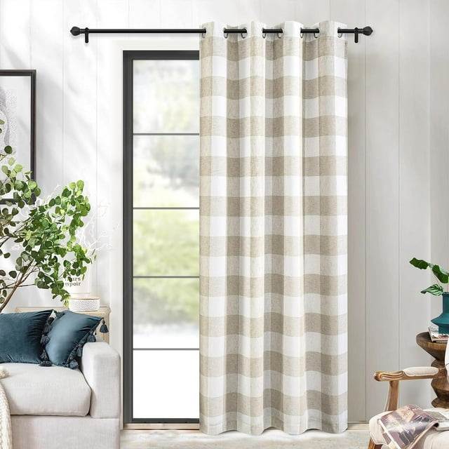 DriftAway Buffalo Check Woven Plaid Pattern Lined Blackout Thermal ...