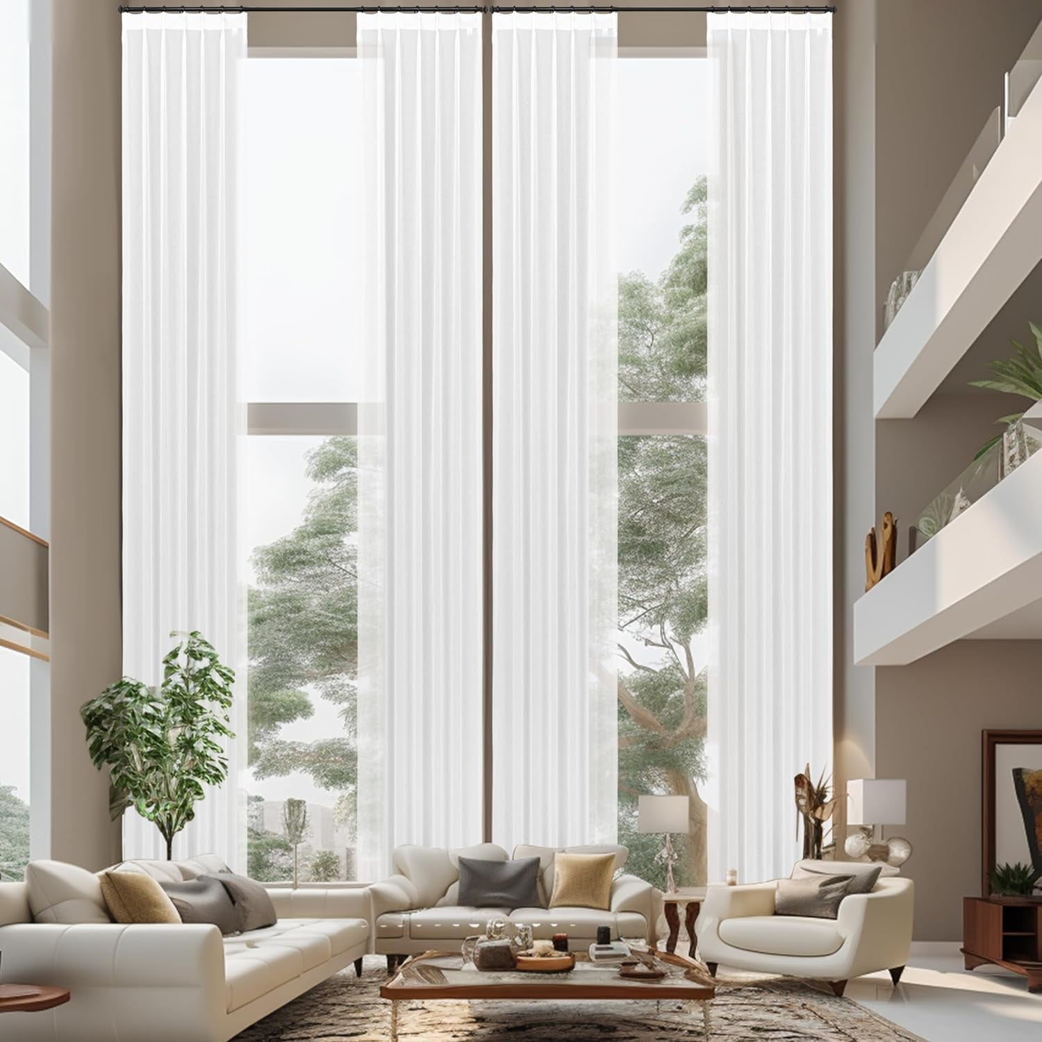 High Ceiling Window Curtains | Shelly Lighting