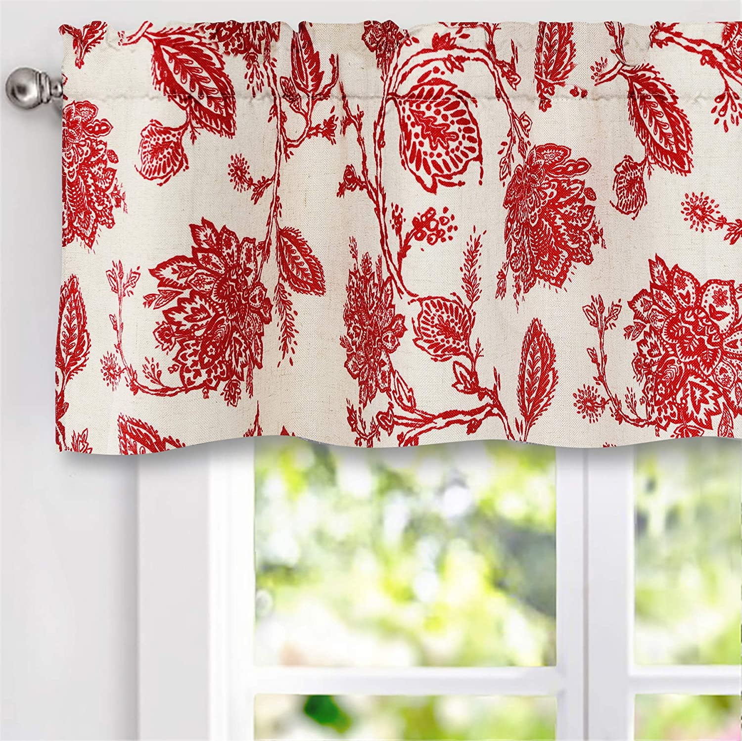 DriftAway Freda Jacobean Floral Linen Blend Blackout Thermal Insulated ...