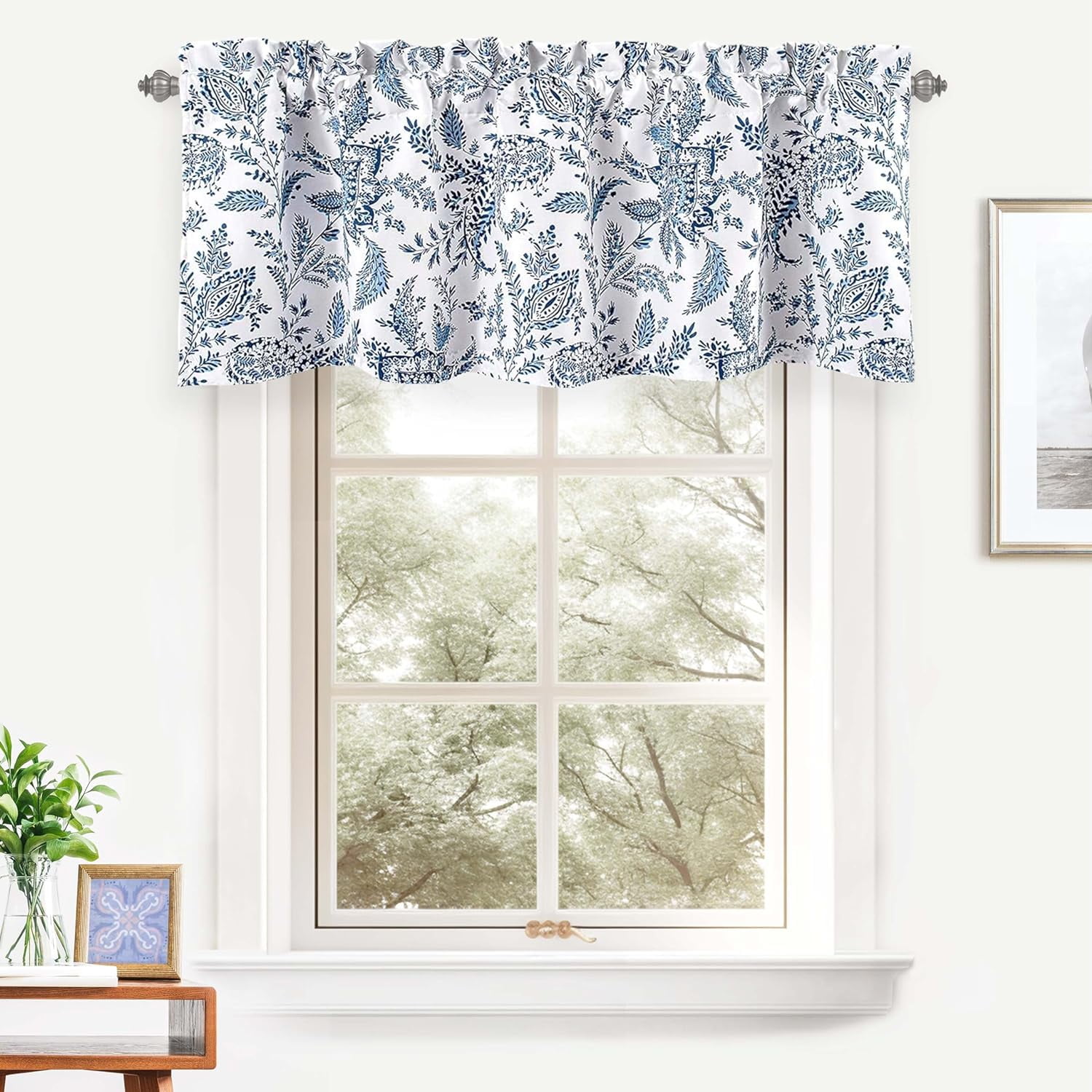 DriftAway Isla Floral Pattern Blackout Valance for Modern Kitchen ...