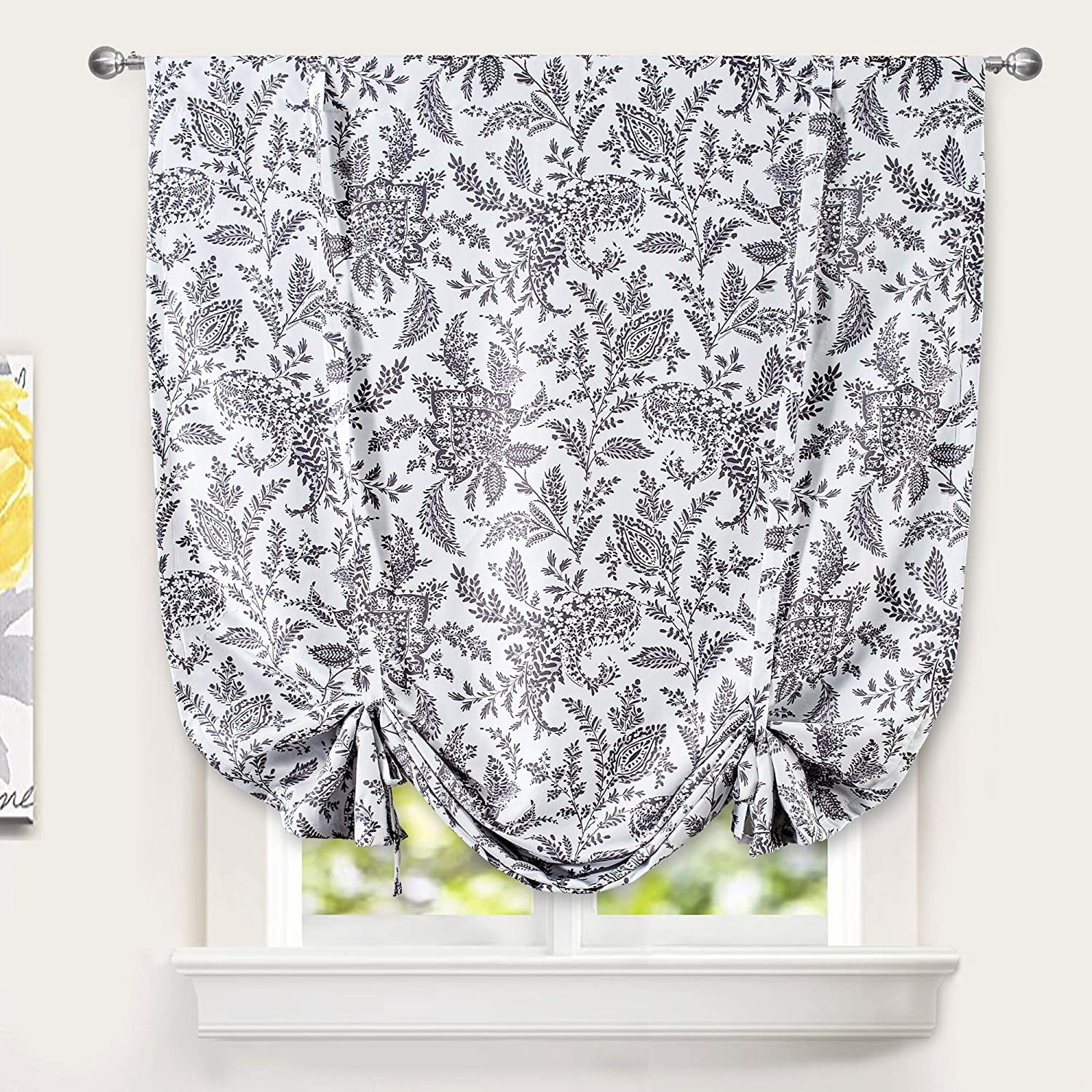 DriftAway Isla Paisley Floral Printed Pattern Blackout Room Darkening ...