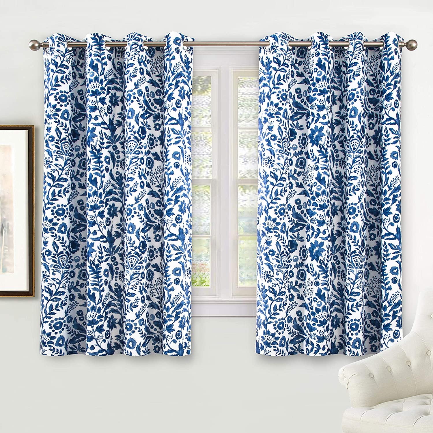DriftAway Julia Blackout Curtains, Watercolor, Thermal Insulated, 2 ...