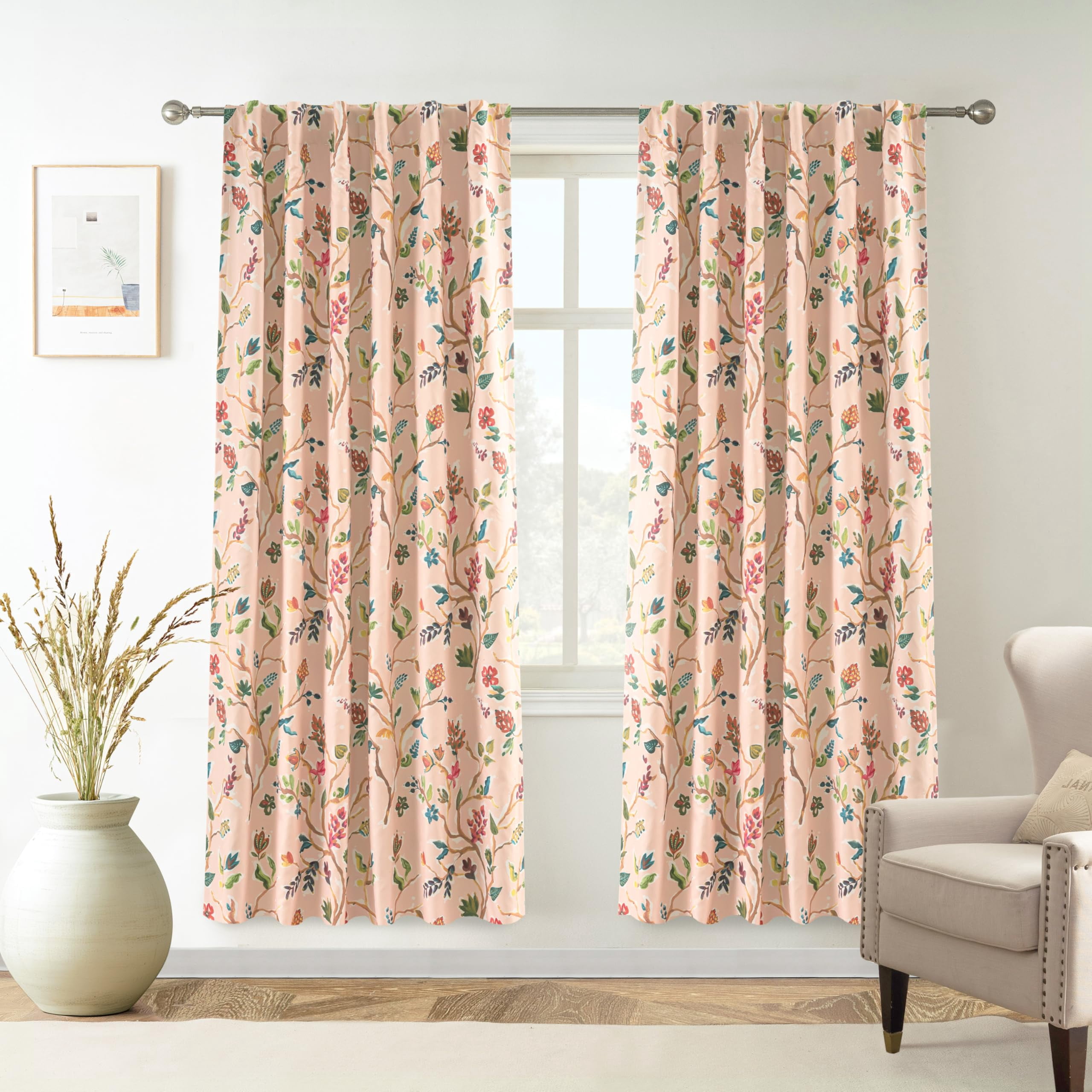DriftAway Lauren Colorful Watercolor Tree Pattern Energy Saving Thermal ...