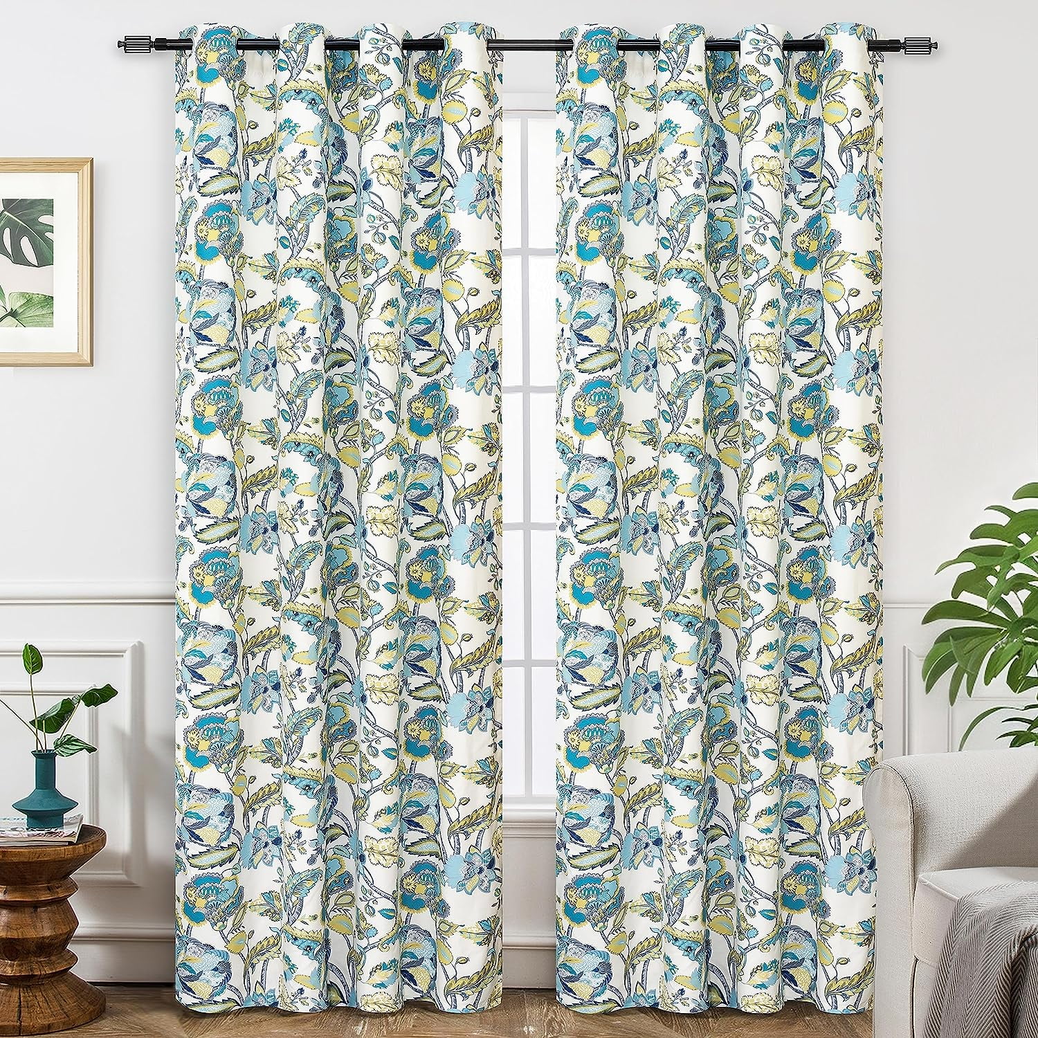 DriftAway Layla Classic America Style Floral Leaves Room Darkening ...