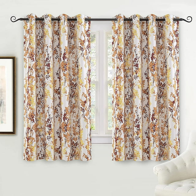 DriftAway Leah Abstract Floral Blossom Ink Painting Room Darkening ...