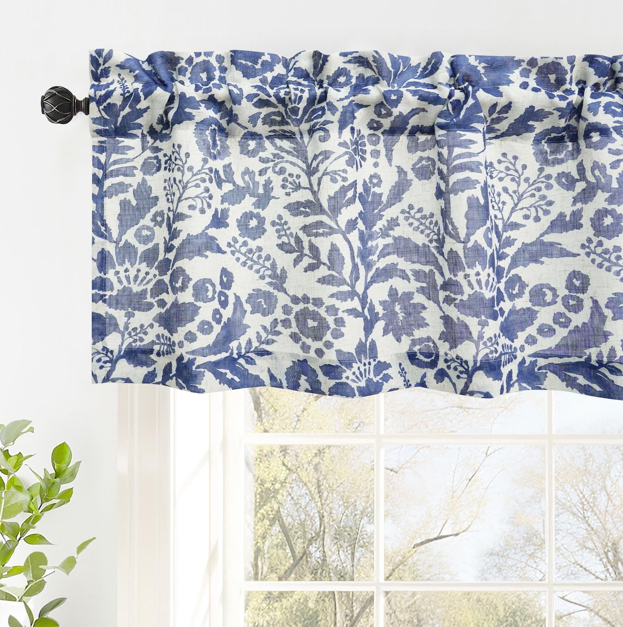 DriftAway Linen Textured Curtain Valances for Windows Bathroom Bedroom ...