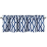 DriftAway Mason Geometric Trellis Pattern Window Curtain Valance Rod ...