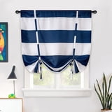 DriftAway Mia Stripe Pattern Room Darkening Tie Up Shades Curtain ...
