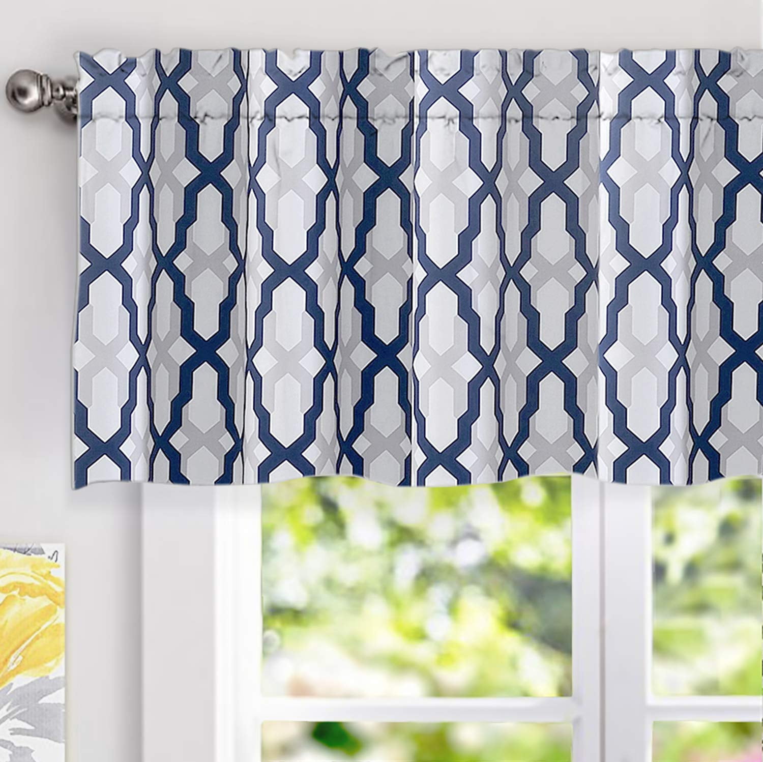 DriftAway Modern 1 Piece Trellis Blackout Valances - Walmart.com