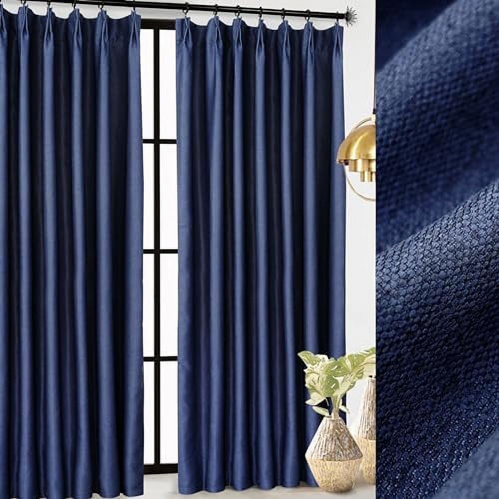 DriftAway Pinch Pleat Blackout Curtains 108 Inches Long Linen Curtains ...