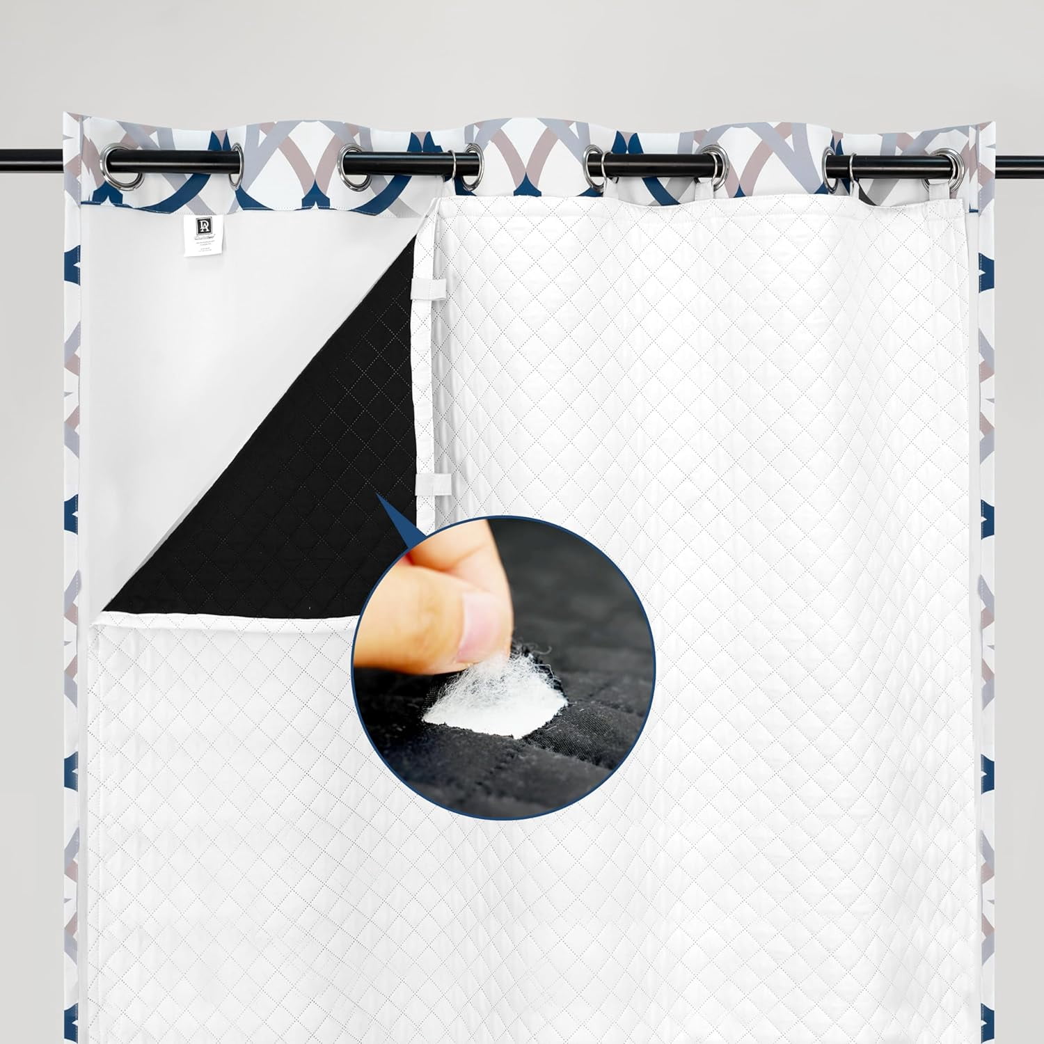 DriftAway Room Darkening Quilted Themal Liner 50x80 2 Panels - Walmart.com