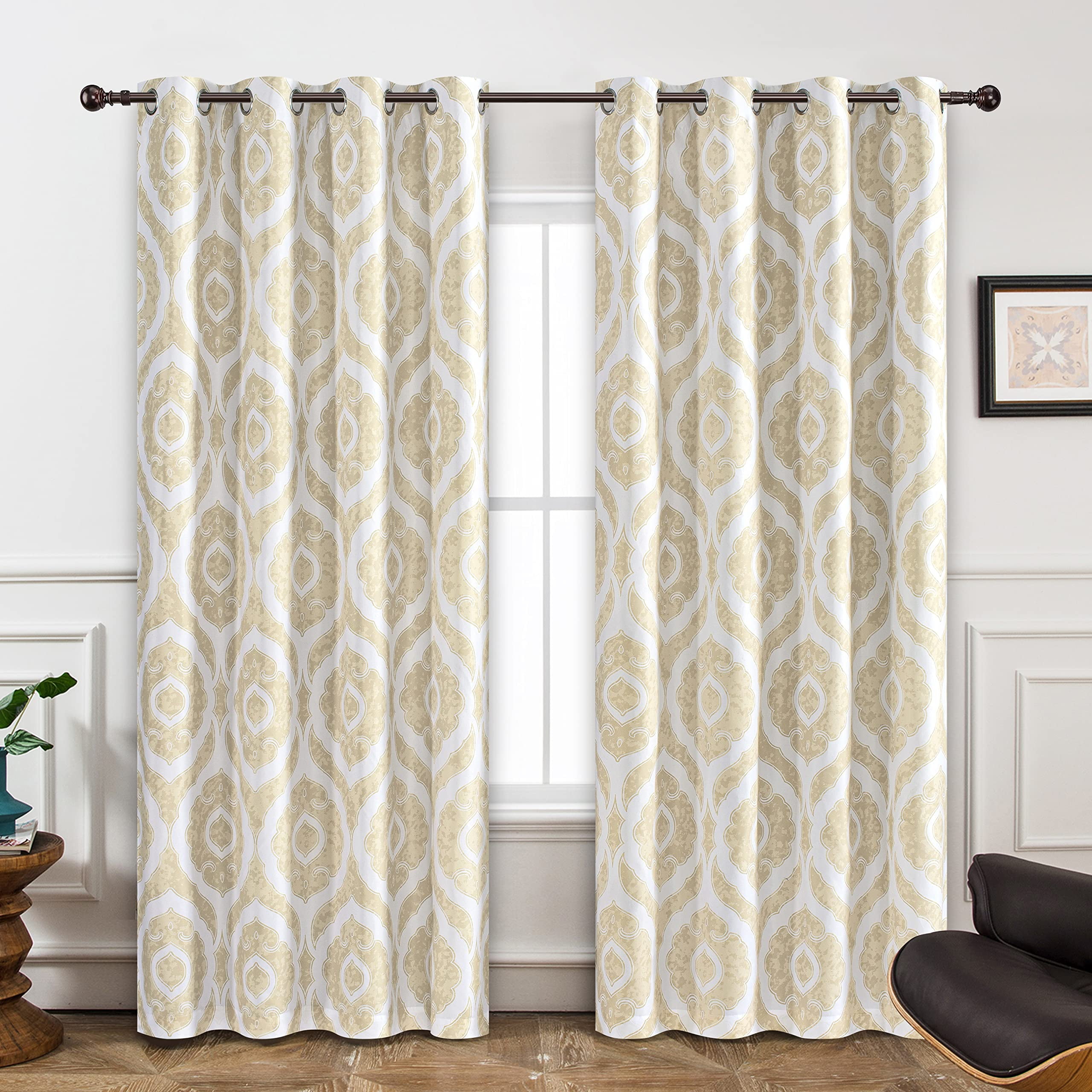 DriftAway Rory Curtain 84 Inches Long 2 Panels Set for Living Room Boho ...