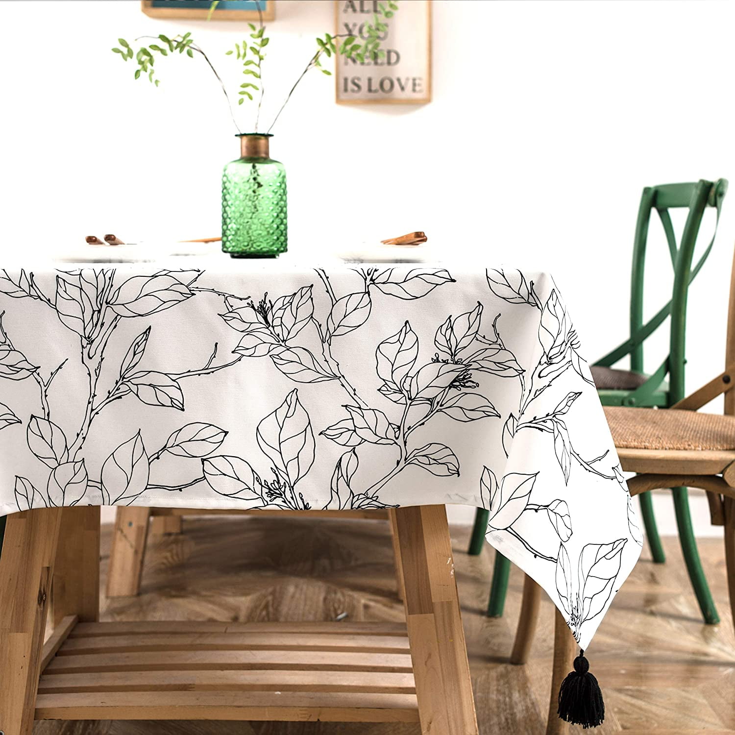 DriftAway Ryan Tassel Rectangle Decorative Table Cloth for Indoor ...