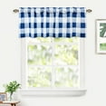 DriftAway Semi Sheer Buffalo Plaid Check Window Valance Curtains ...