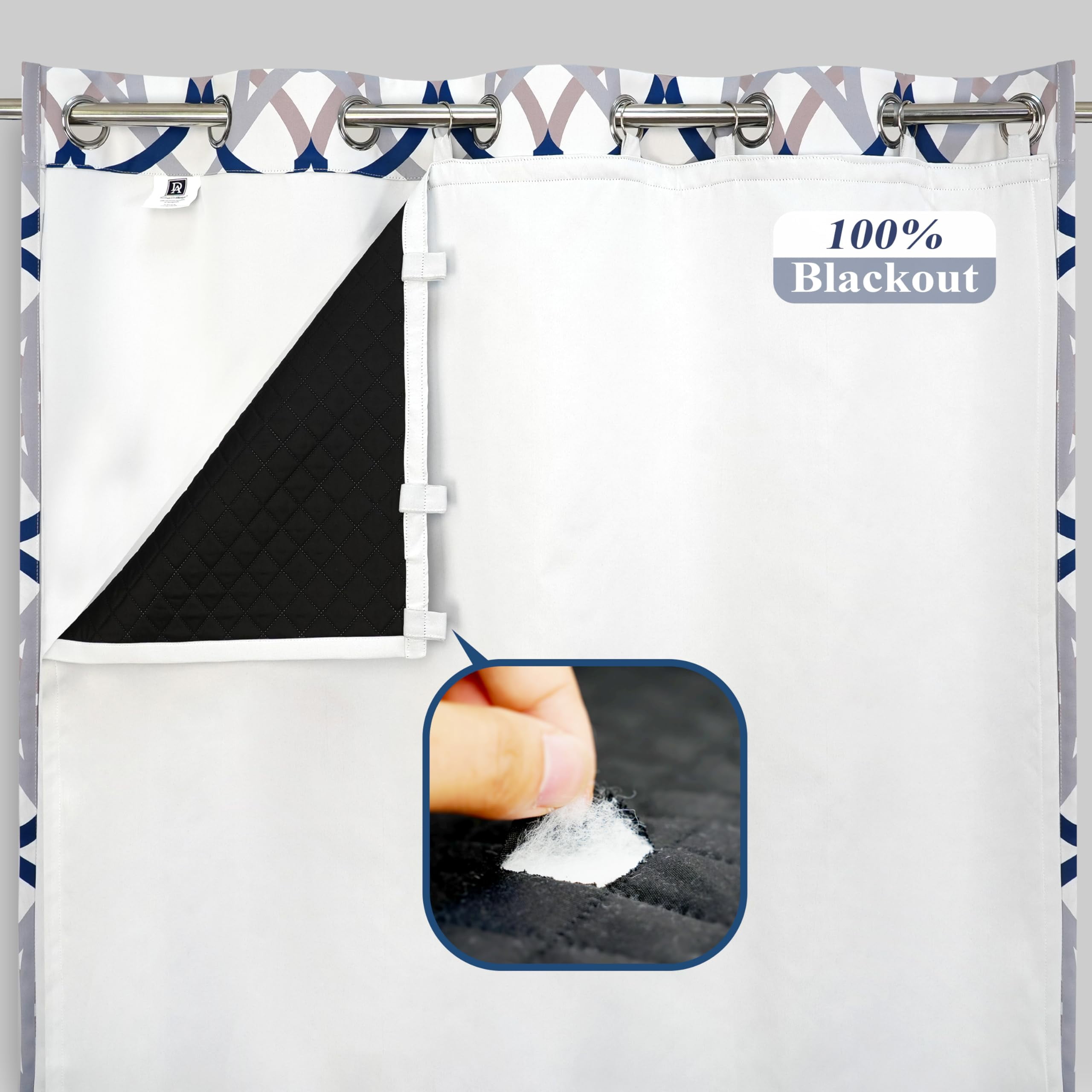 DriftAway Soundproof Thermal Insulated Quilted Curtain Liners for ...